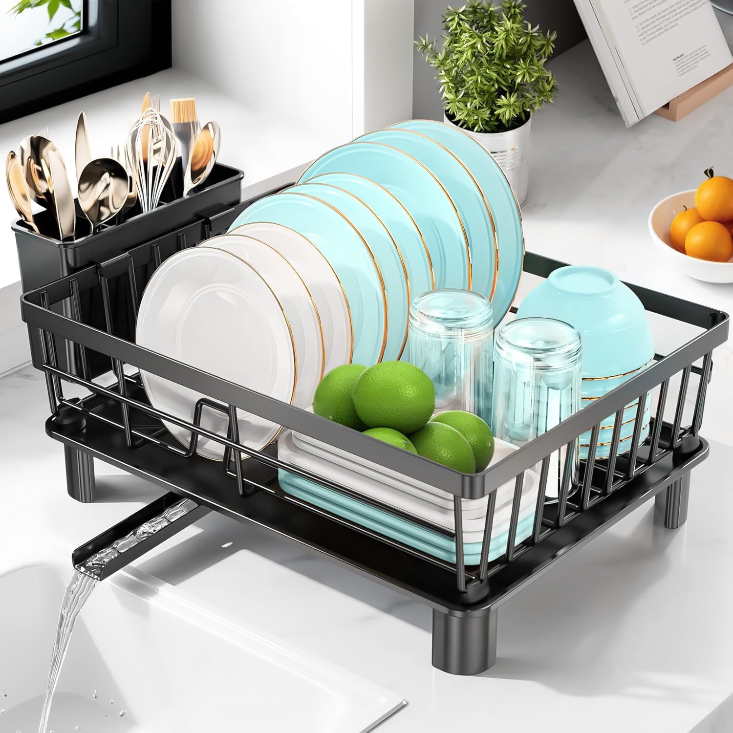 Snapklik.com : STICKGOO Dish Drying Rack, Space-Saving Dish Racks For ...