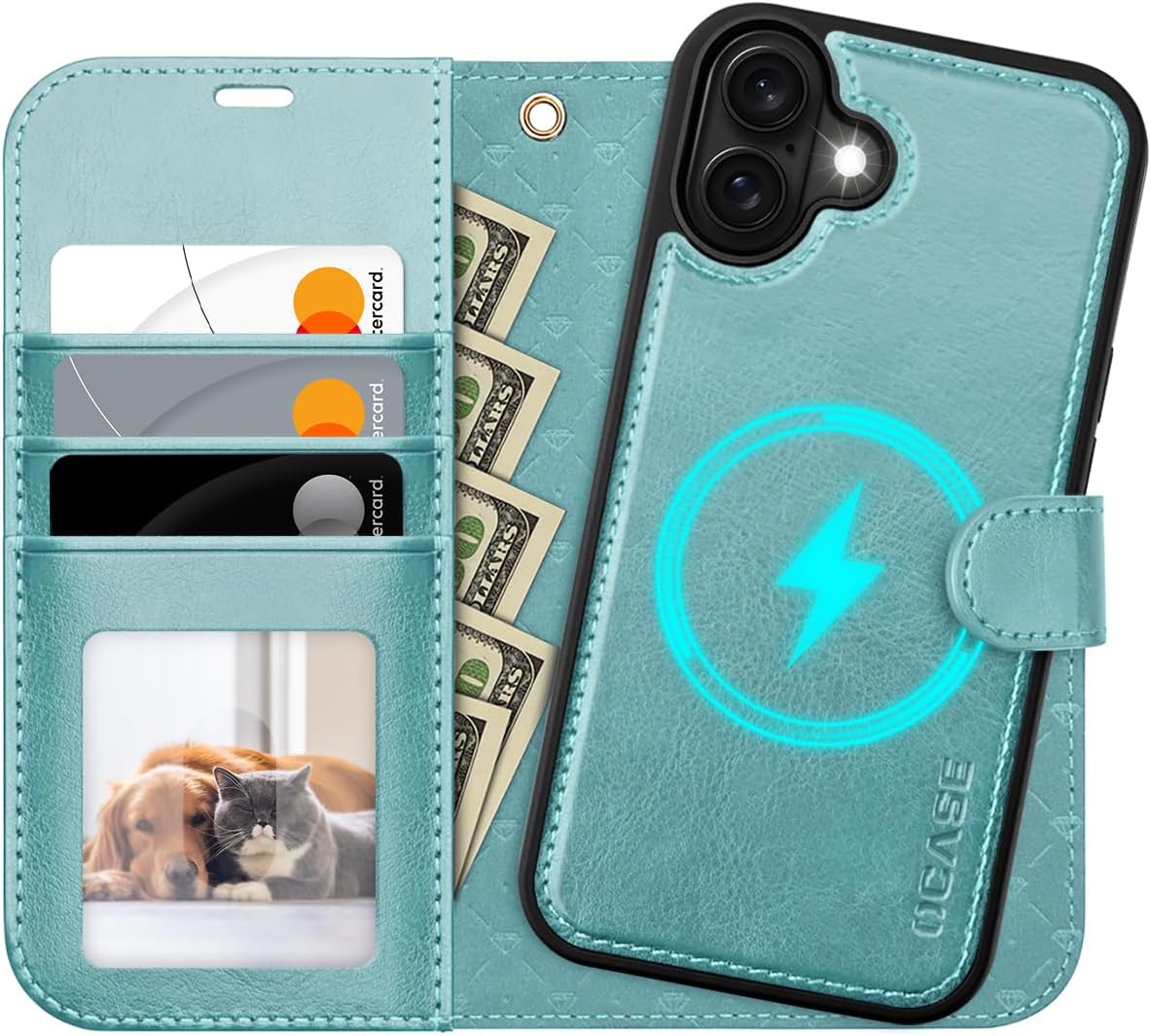 Amazon.com: OCASE Compatible with iPhone 16 Wallet Case, PU Leather Flip Folio Case with Card ...