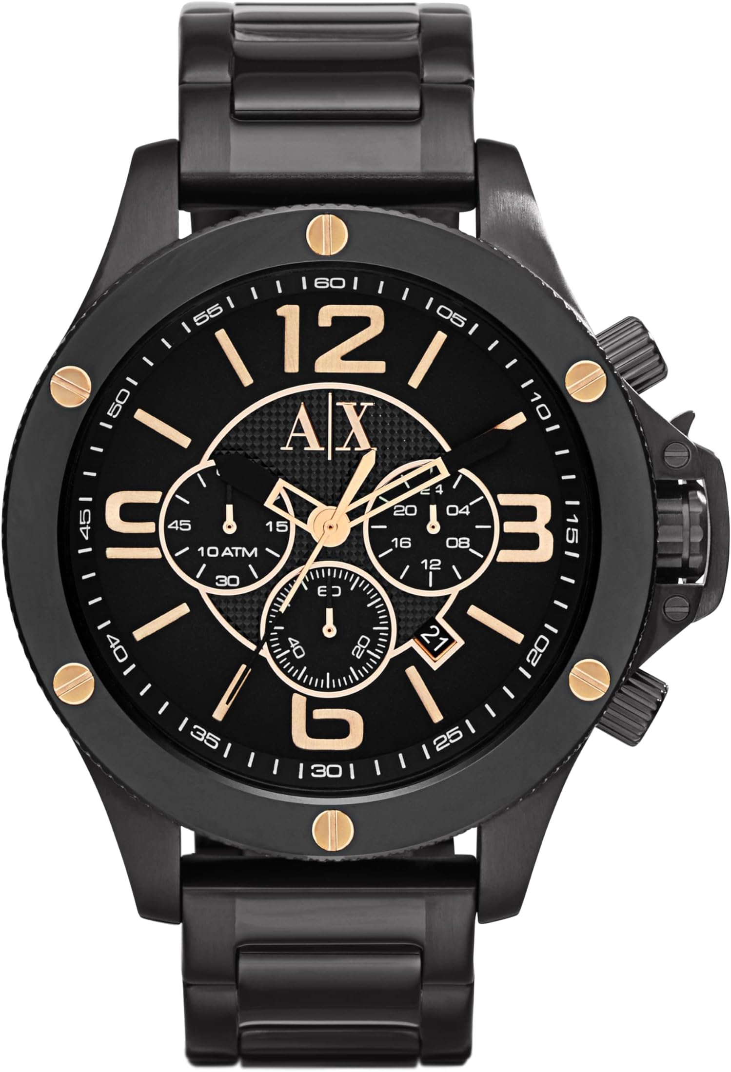 Amazon.com: Armani Exchange AX2086 - Reloj de acero inoxidable chapado ...