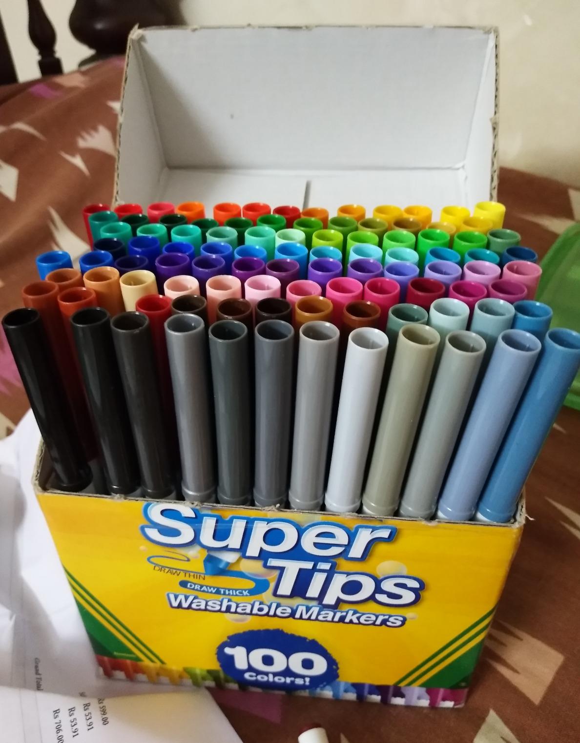 Buy Super Tips Washable Markers, 100 Count Online at Low Prices in ...