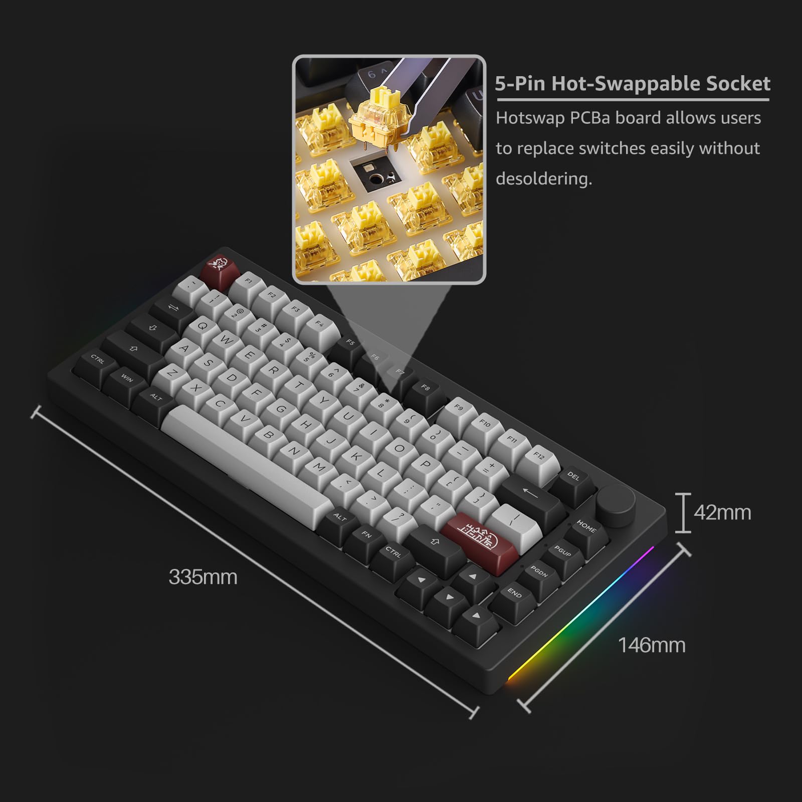 Snapklik.com : Akko Dracula Castle Mechanical Keyboard 5075B Plus 75% ...