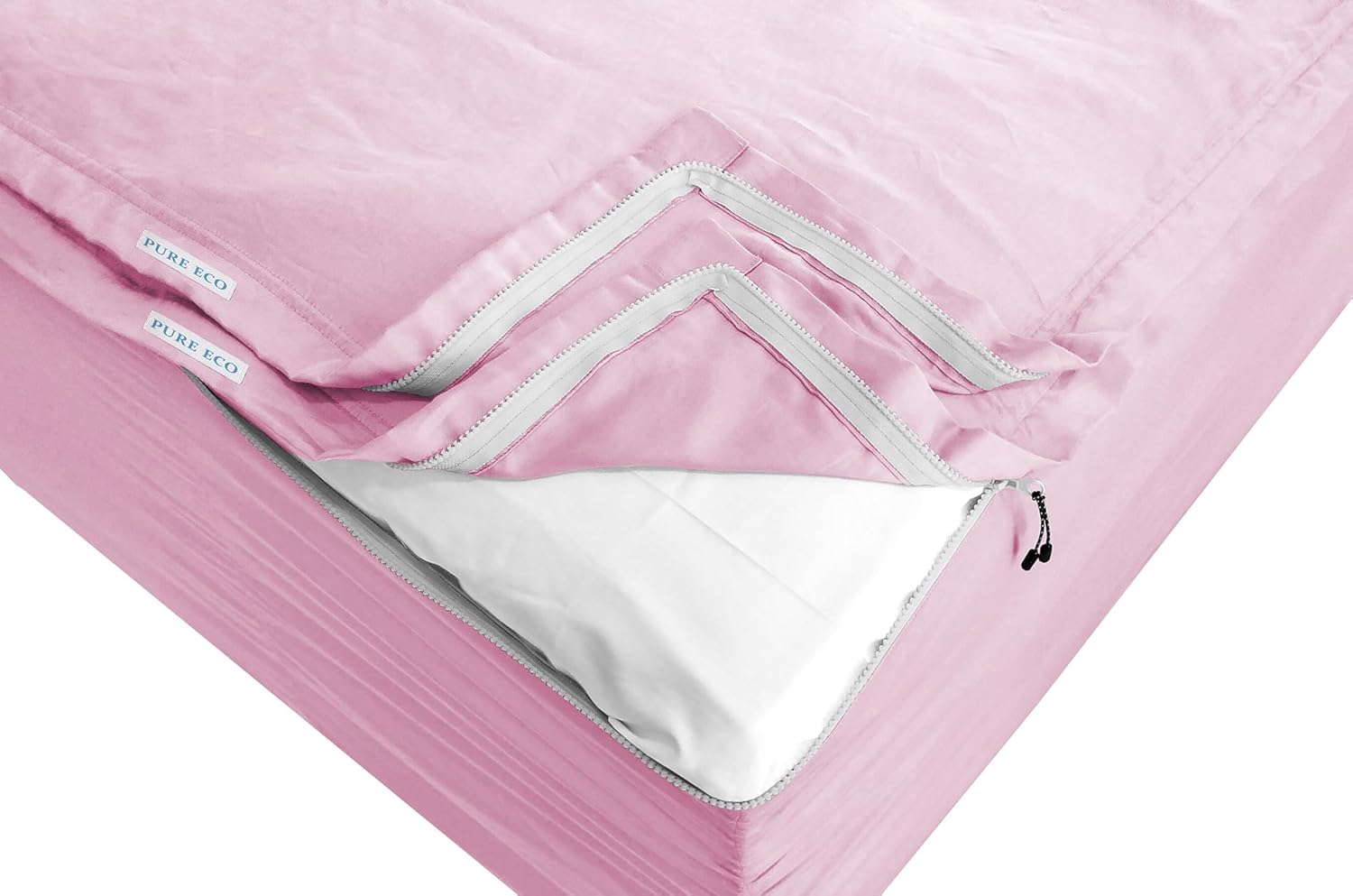 Amazon.com: Zipper Fitted Sheet - Includes 1 Fitted Sheet Base & 2 Zip ...