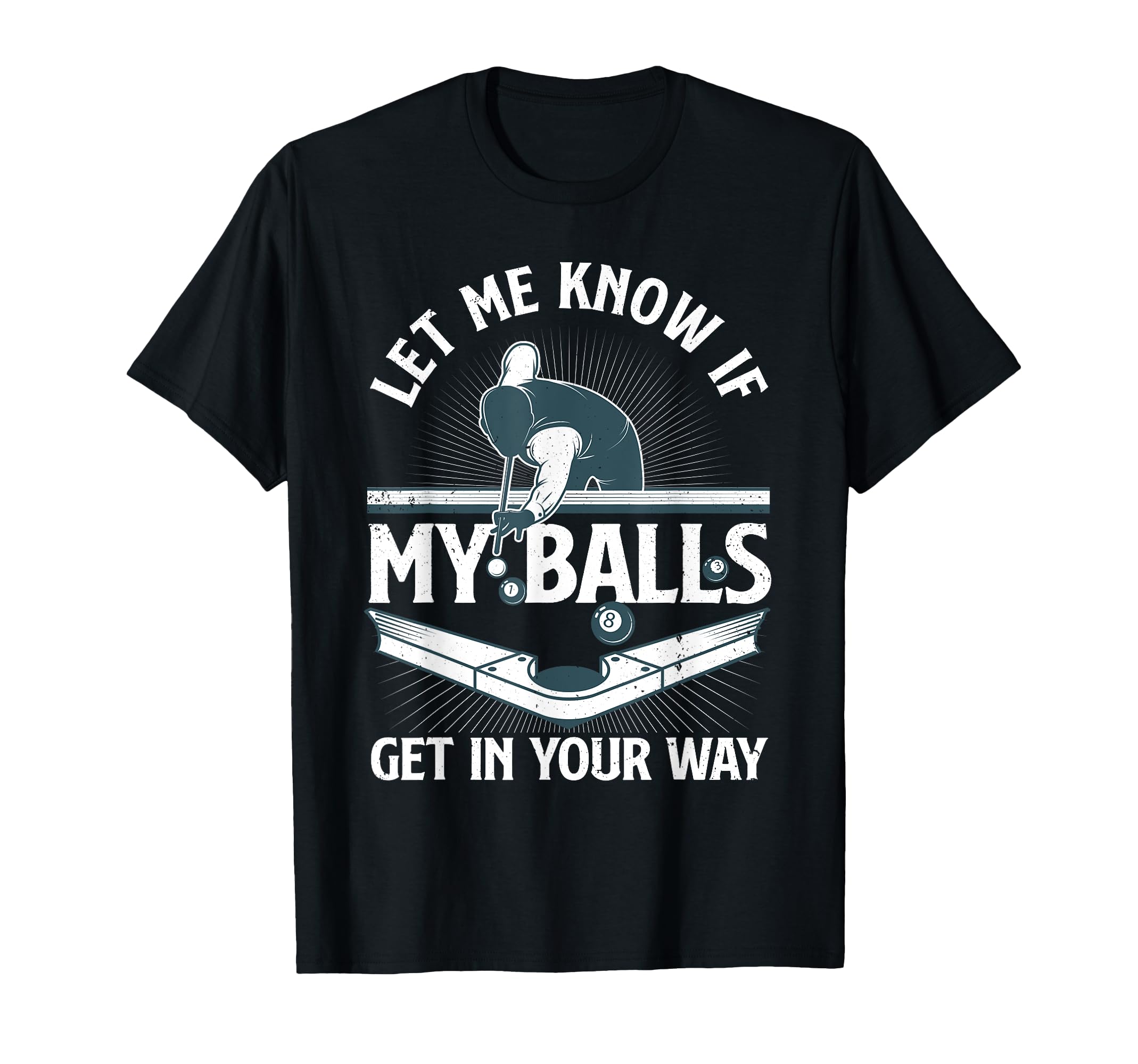 Amazon.com: Funny Billiards Design For Men Women Billiard Pool Player T ...