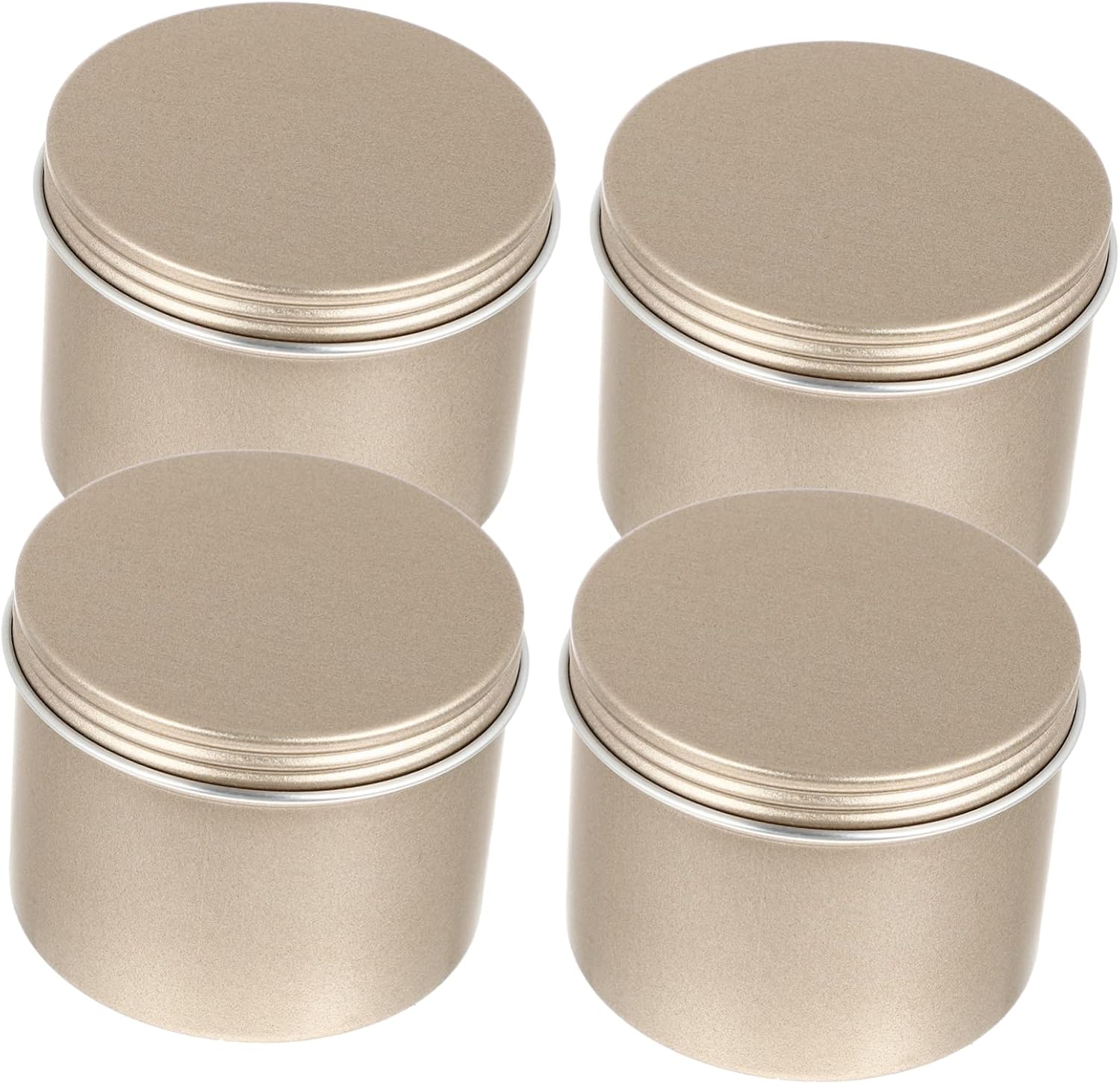 Amazon.com: MOLUCKFU 4pcs Aluminum Round Storage Cans Diy Candle Making ...
