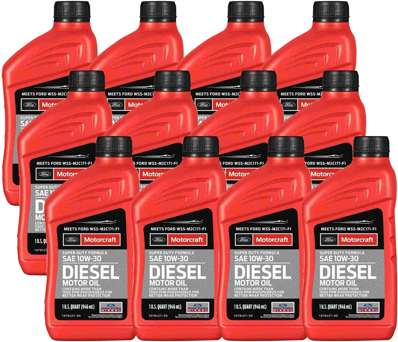 Amazon.com: Genuine OEM Super Duty Diesel Motor Oil - (SAE 10W-30) (12 ...