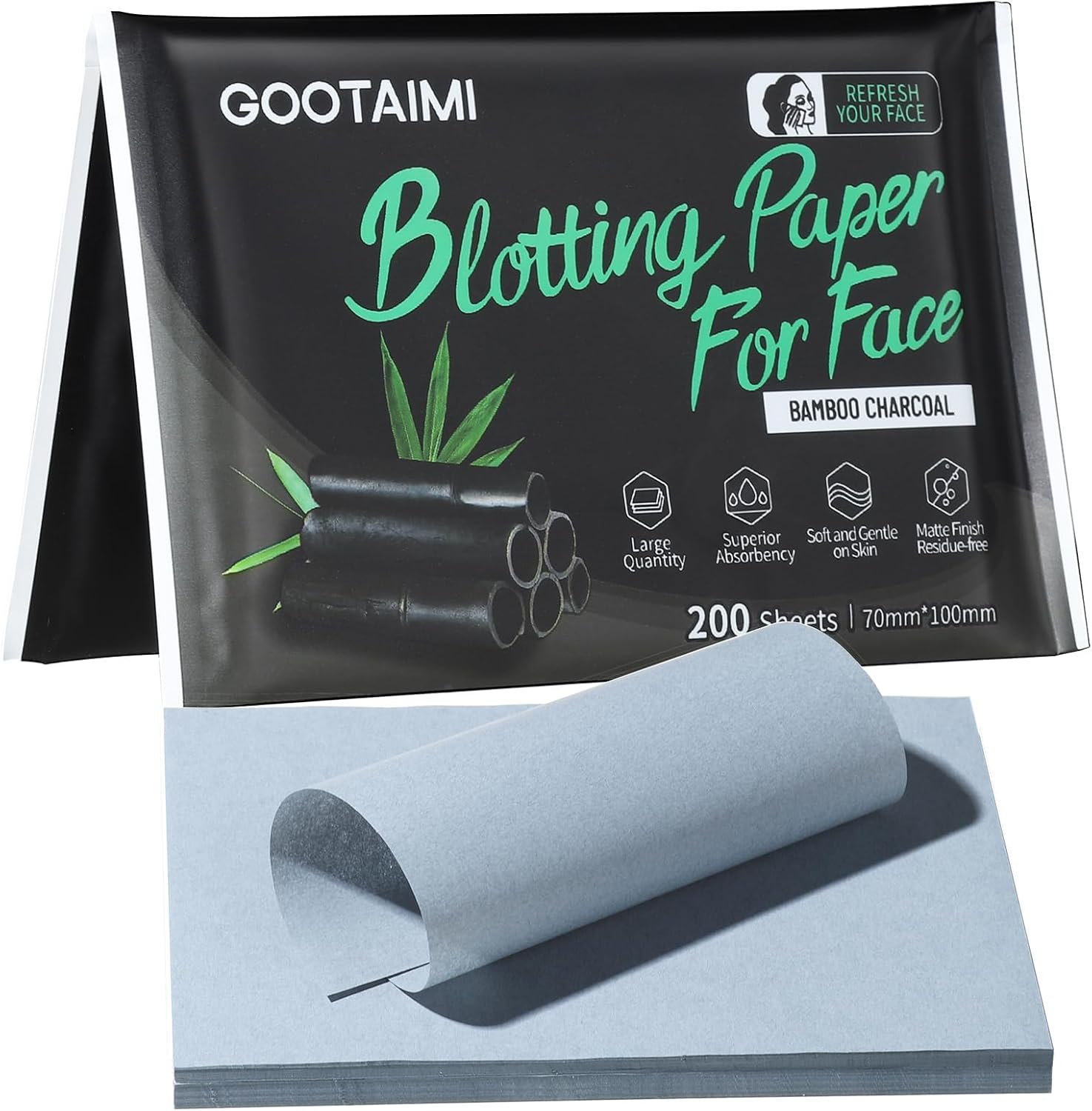 Amazon.com : Gootaimi Blotting Paper for Oily Skin, Natural Bamboo ...