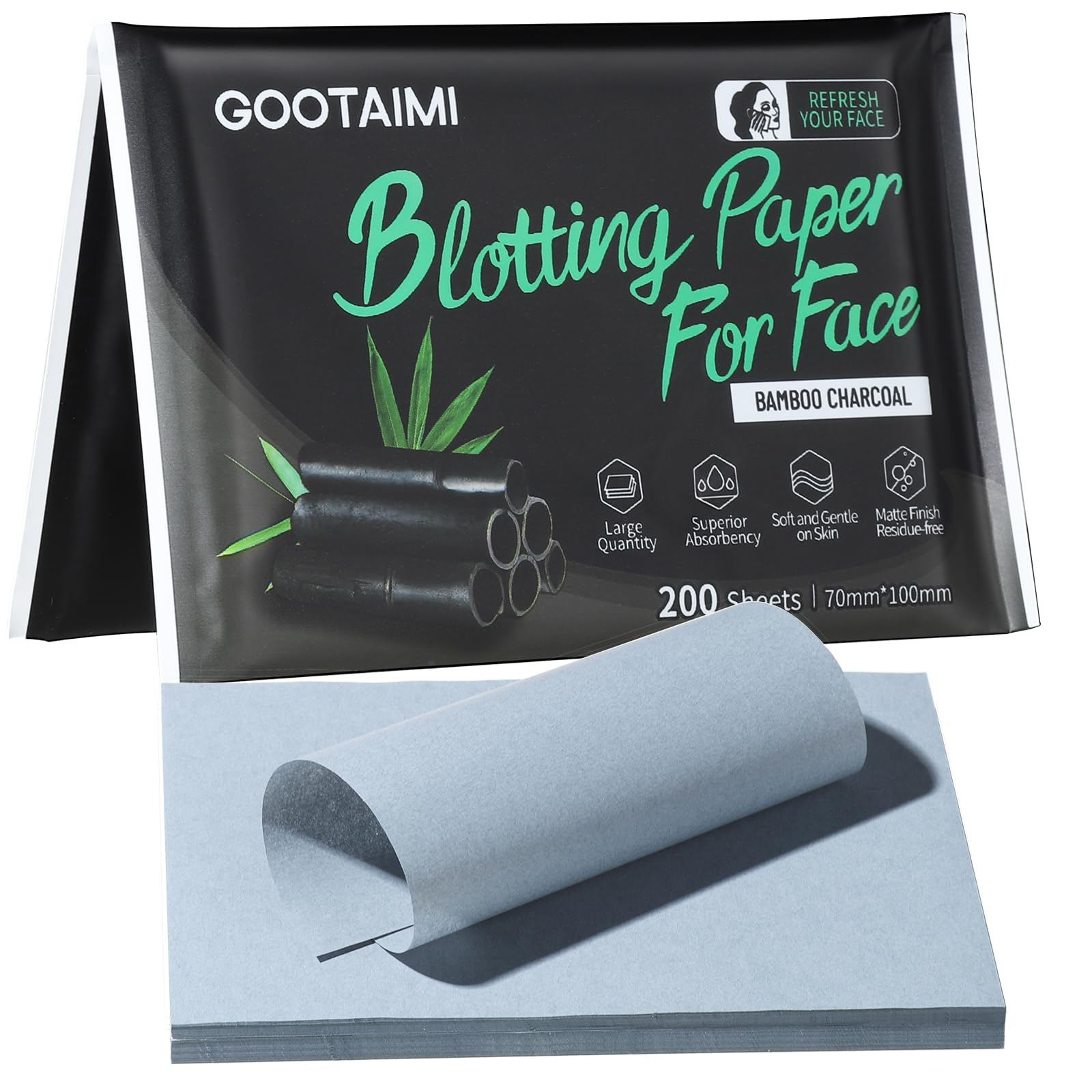 Amazon.com: Gootaimi Blotting Paper for Oily Skin, Natural Bamboo ...