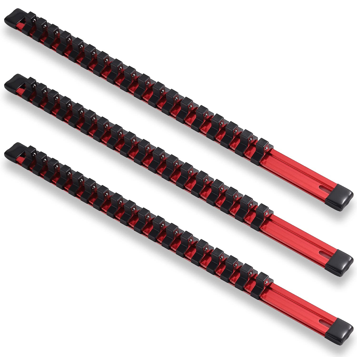 Amazon.com: ALOANES 3 PC 3/8-Inch Drive Aluminum Alloy Socket Organizer ...