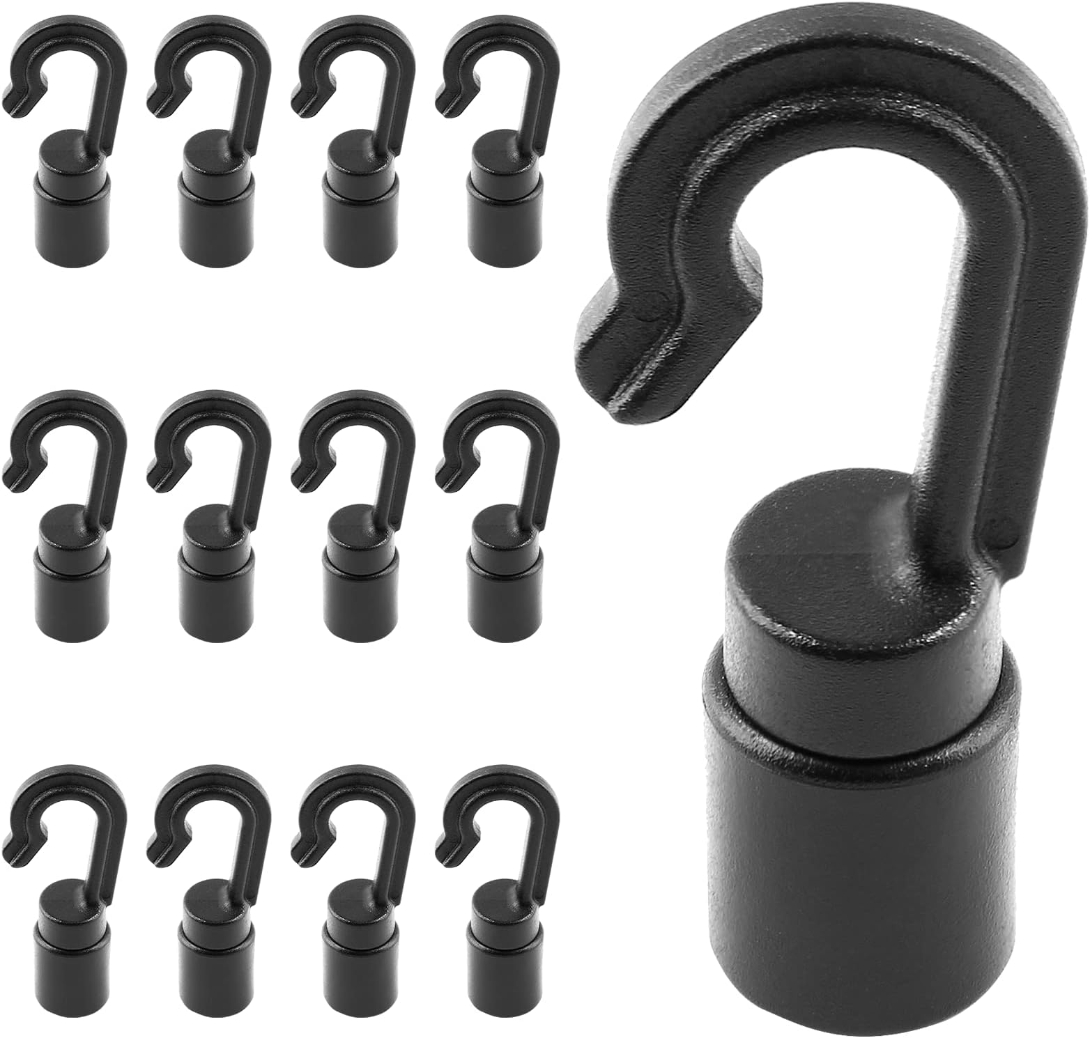 ZYAMY 20PCS Shock Cord Open End Hook Bungee Plastic Rope Terminal Hook ...