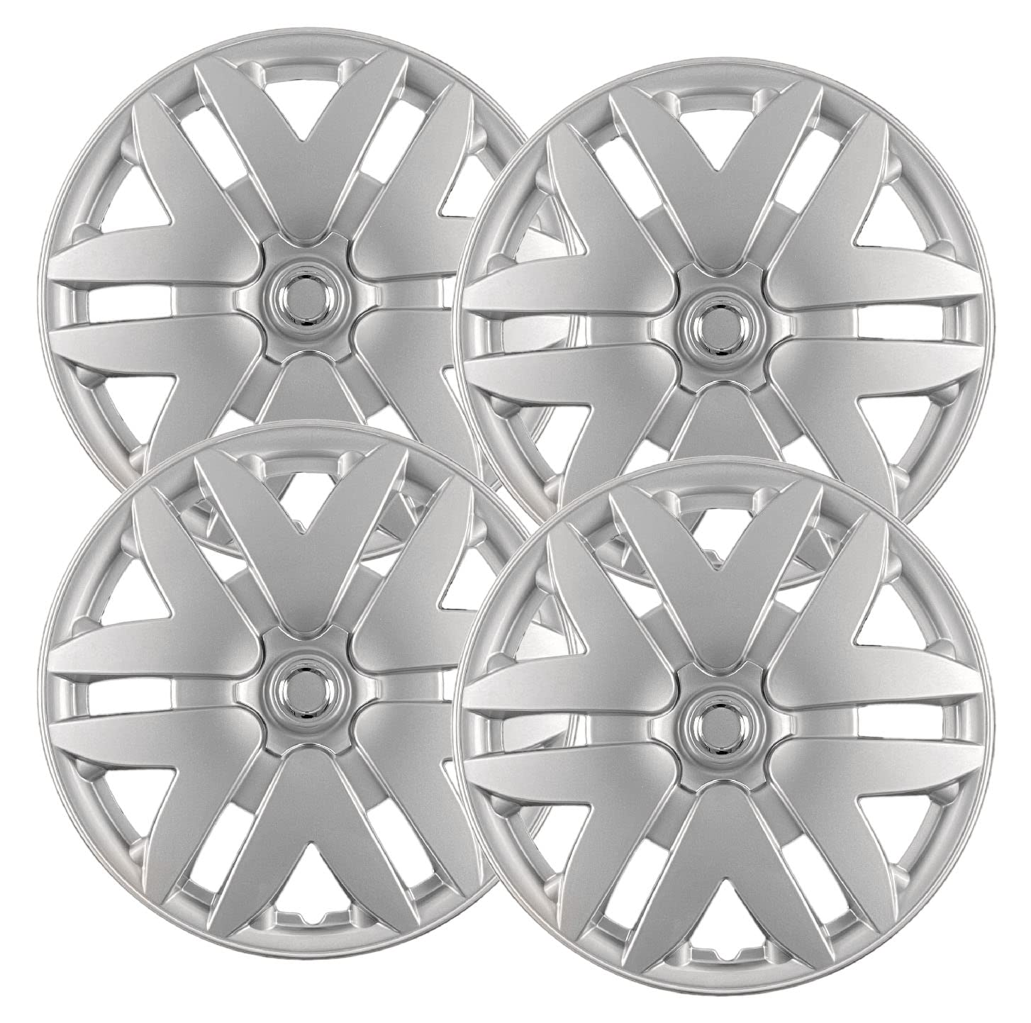 Amazon.com: Hubcaps.com - Premium Quality 16 inch Silver Hubcaps ...