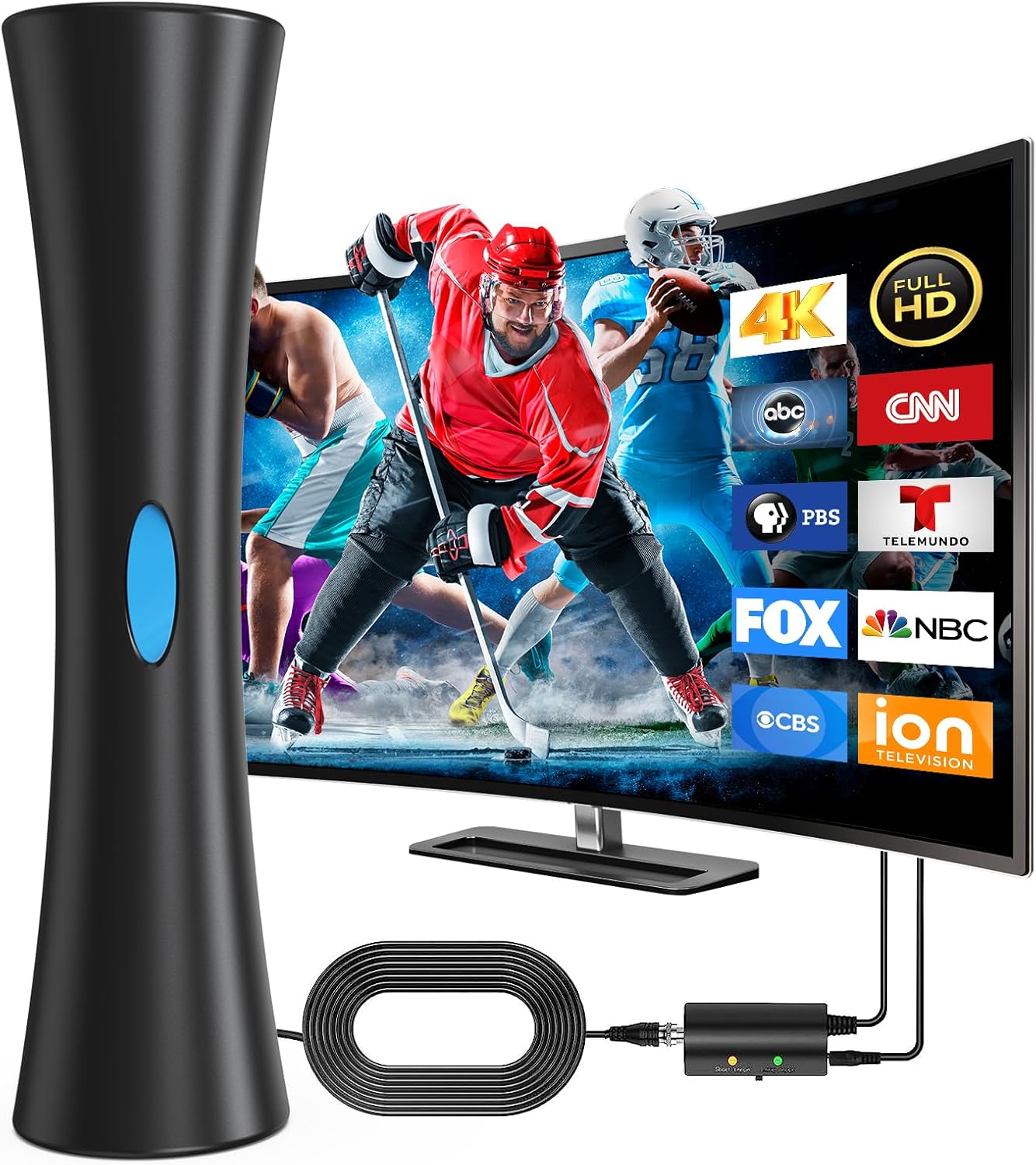 Amazon.com: HD Digital TV Antenna Indoor Outdoor for Smart TV, TV ...