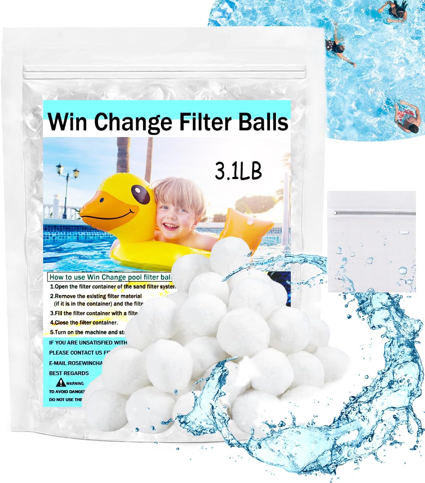 Amazon.com : Antonyu Pool Filter Balls for Sand Filter Pump for Above ...