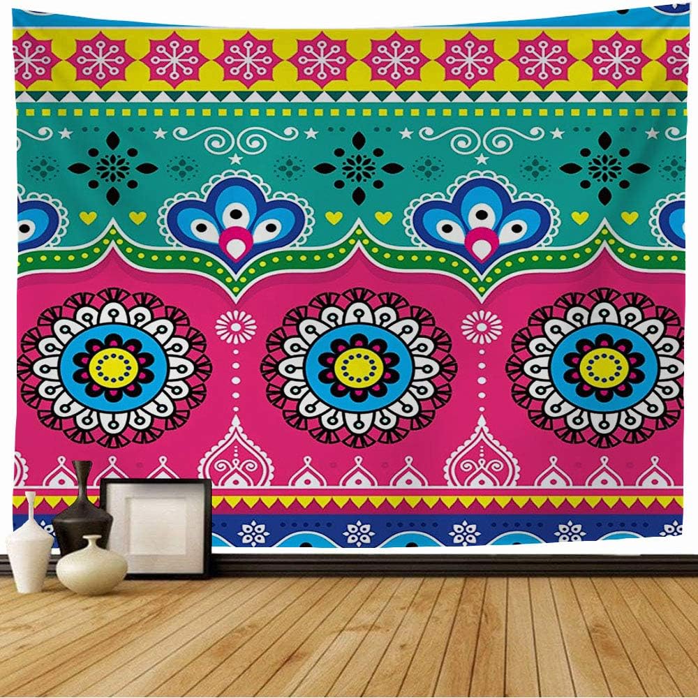 Amazon.com: Staromay Tapestry Blue Indian Pakistani Truck Jingle Made ...