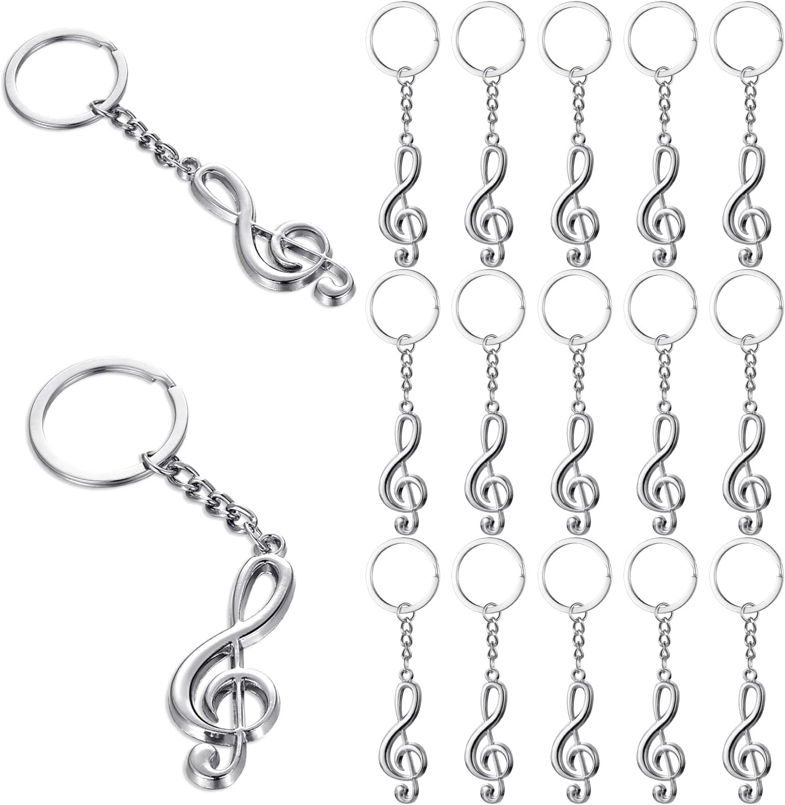 Amazon.com: SenseYo 10 Pcs Musical Note Key Chain Metal Music Symbol G ...