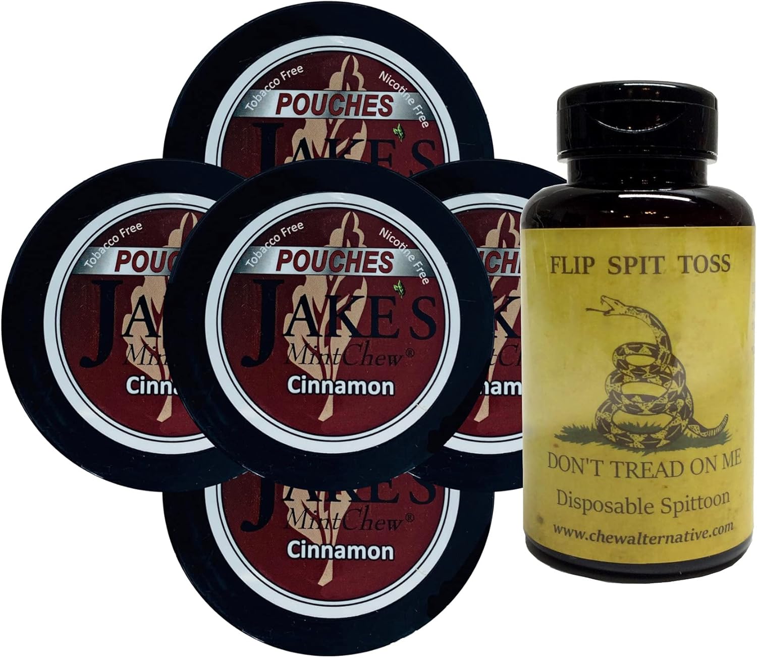 Amazon.com: Jake's Mint Chew Cinnamon Pouch - 5 Cans - Includes Mud Bud ...