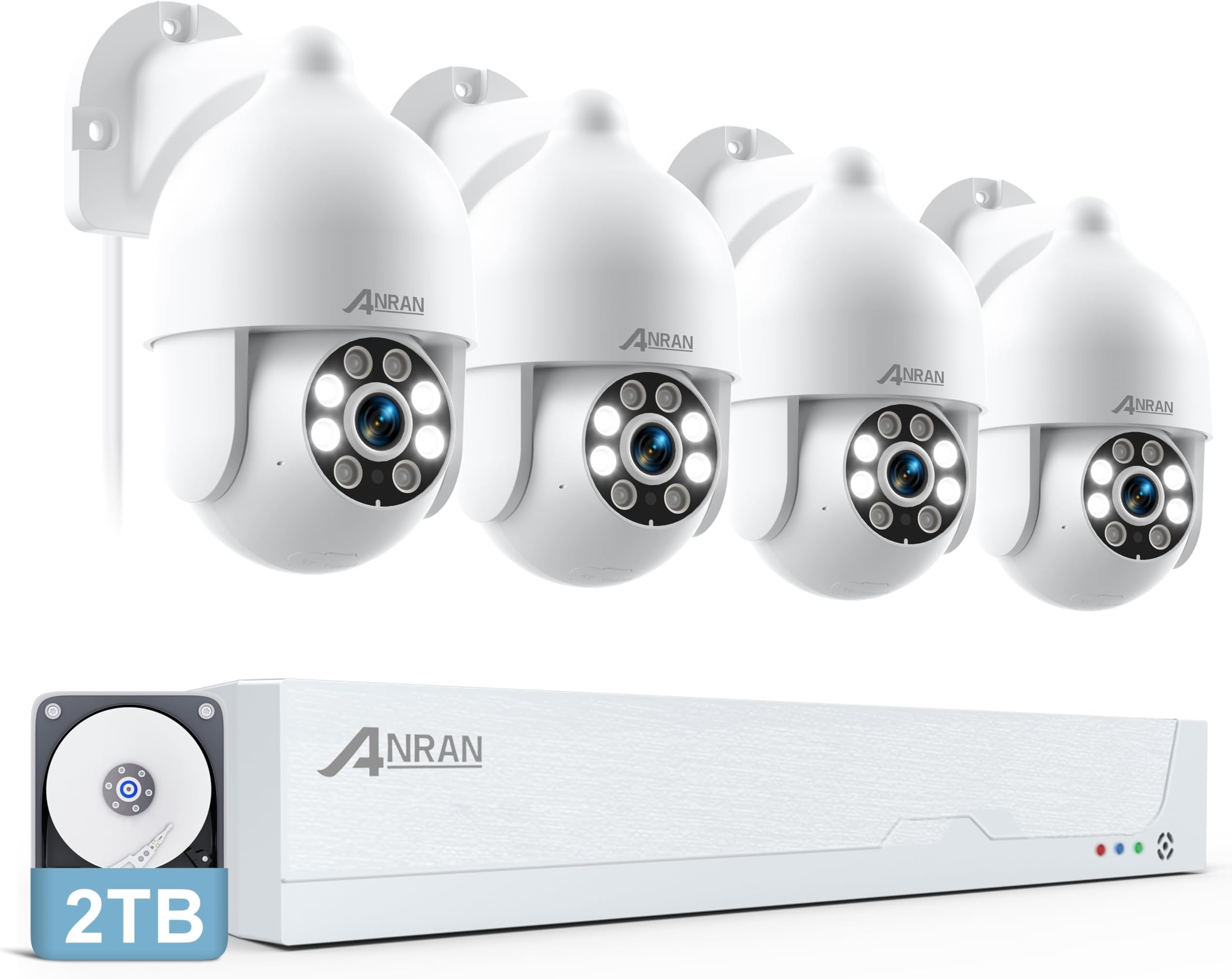 Amazon.com: ANRAN 4K PoE Security Camera System Outdoor, 4-Pack 8MP PTZ ...