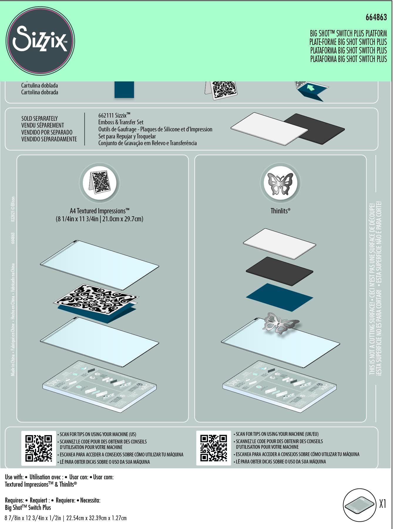 Sizzix Big Shot Plus Standard Adapter Pad A 660584 : Amazon.co.uk: Home ...