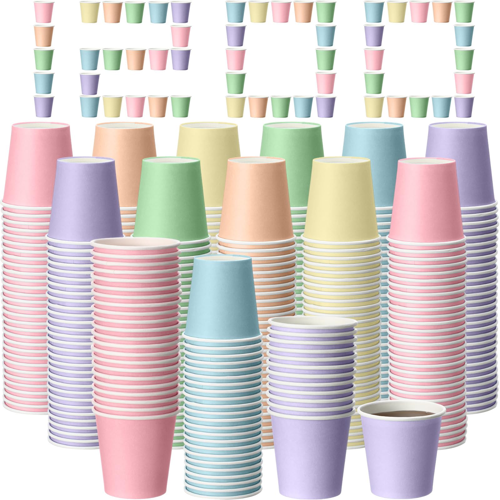 Amazon.com: Jingmore 1200 Pack Small Paper Cups 2 oz Bathroom Cups ...
