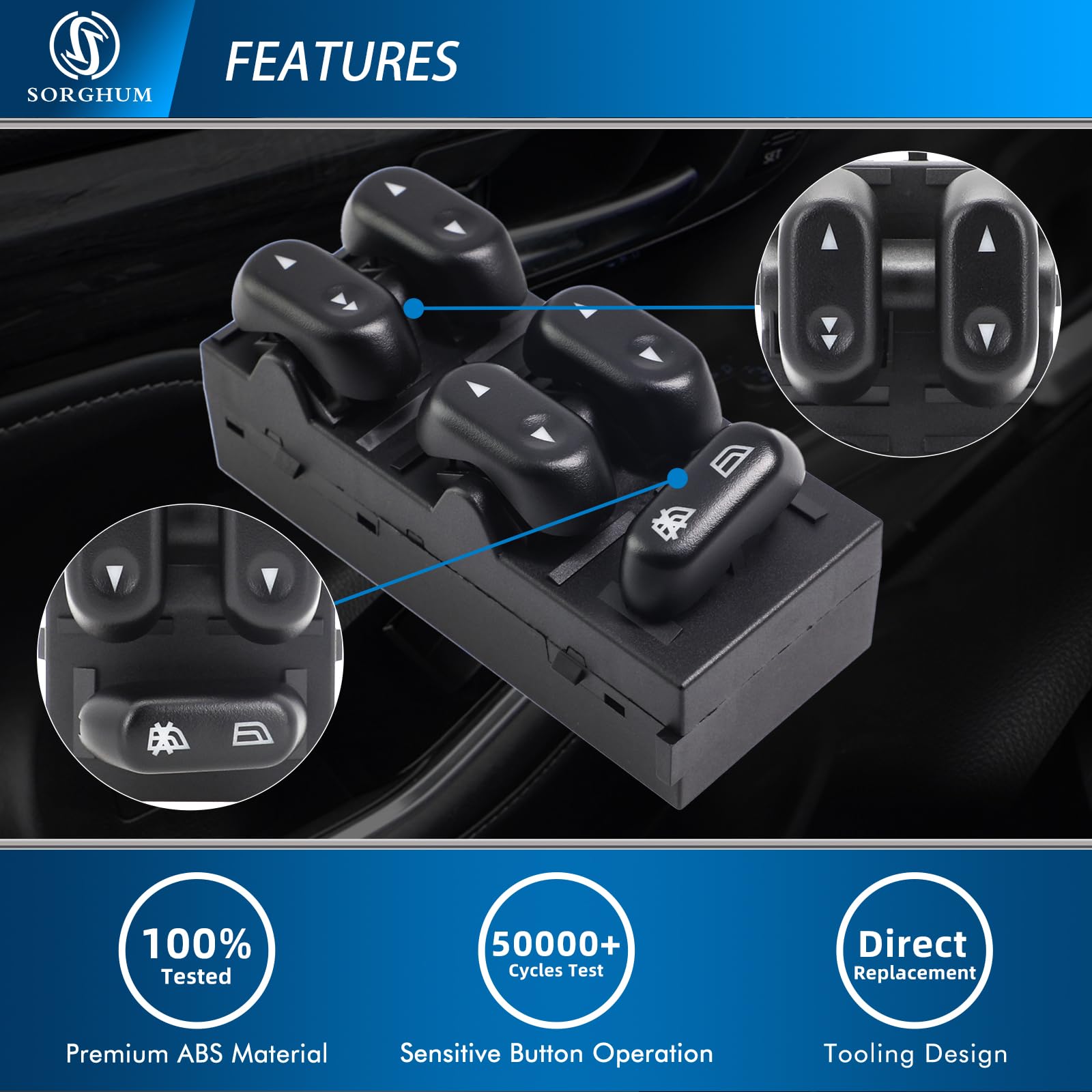 Window Switch Driver Side Driver Side Power Window Switch For 2003-2008 ...