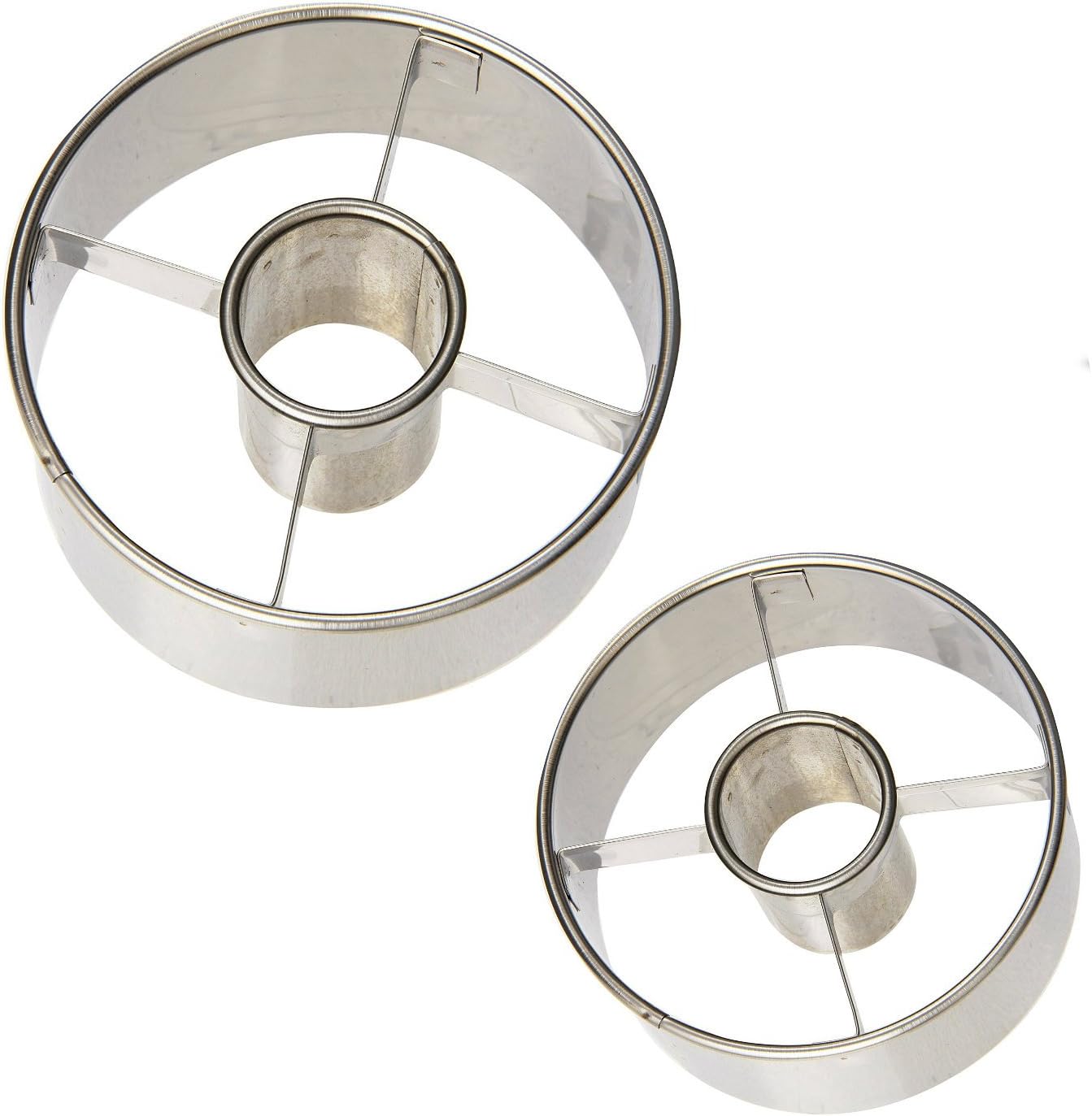 Amazon.com: Pastry Chef's Boutique Stainless Steel Donut Cutter Set of ...