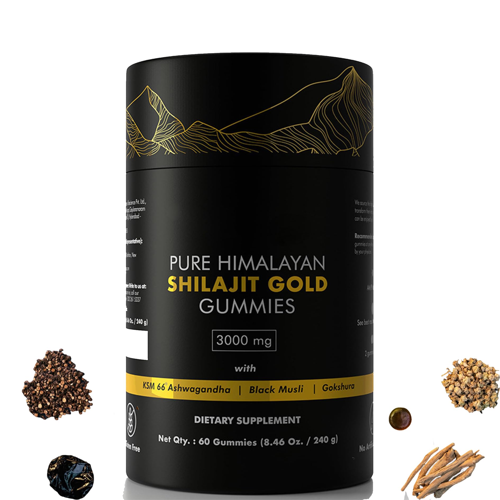 INONE Pure Himalayan Shilajit Gummies Gold I No Added Sugar I ...