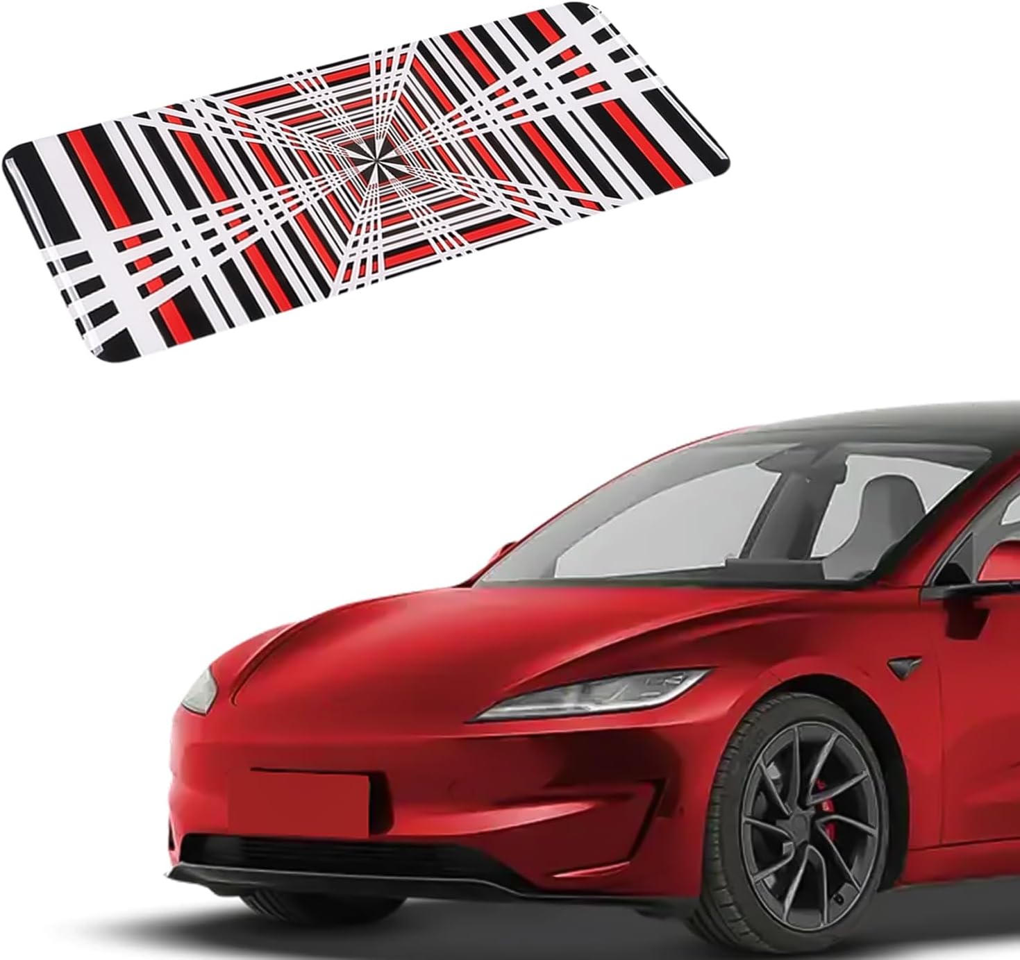 Amazon.com: Fannasi 3D Plaid Performance Emblem Stickers Compatible ...