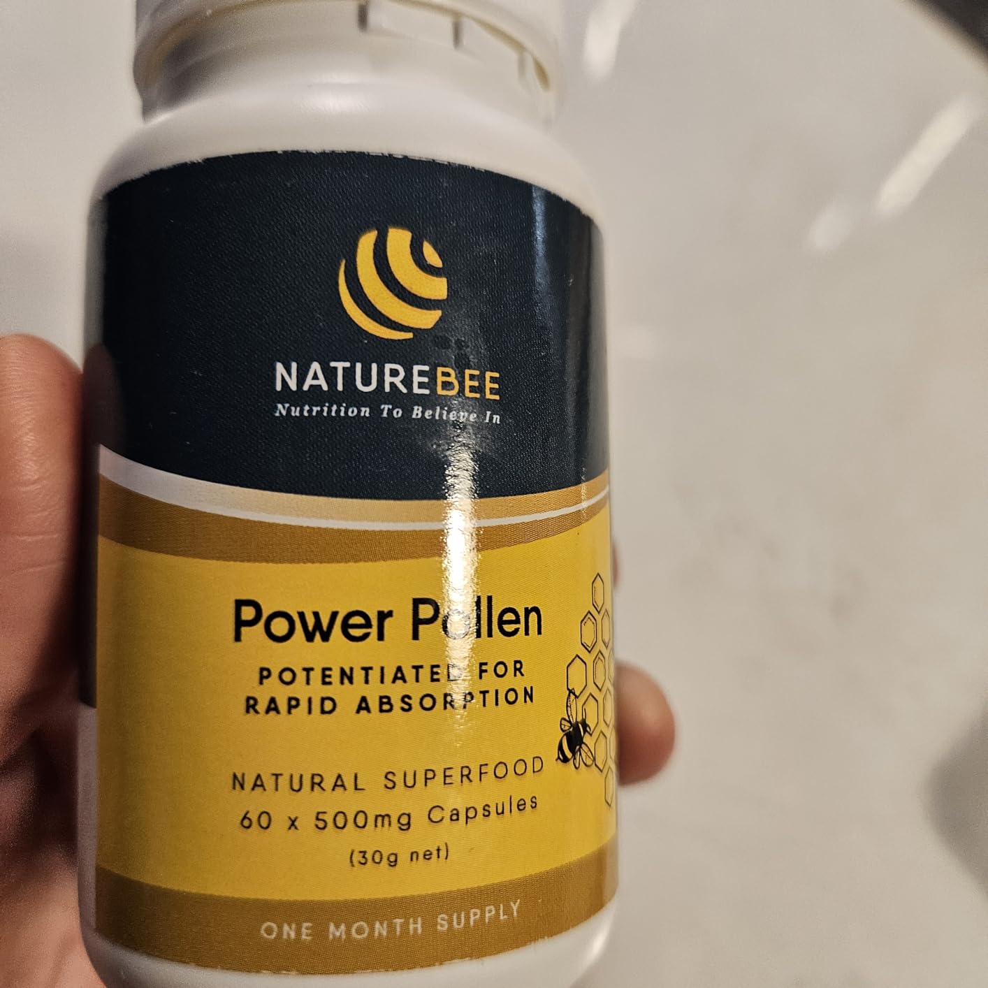 NatureBee Power Pollen 60 x 500mg Caps | Energy, Immune, and Cognitive ...
