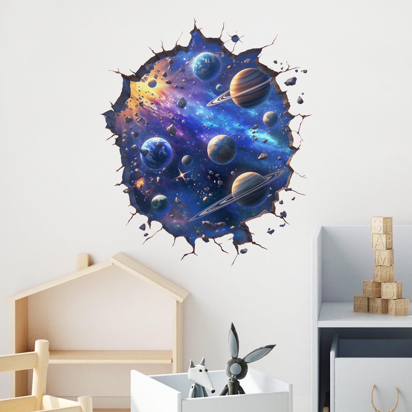 Amazon.com: IARTTOP 3D Space Module Wall Decal Planet Astronaut Sticker ...