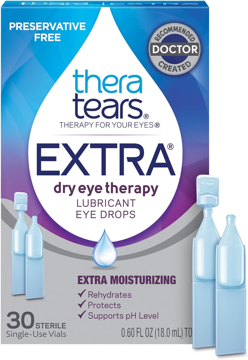 TheraTears Extra Dry Eye Therapy Preservative-Free Lubricating Eye ...