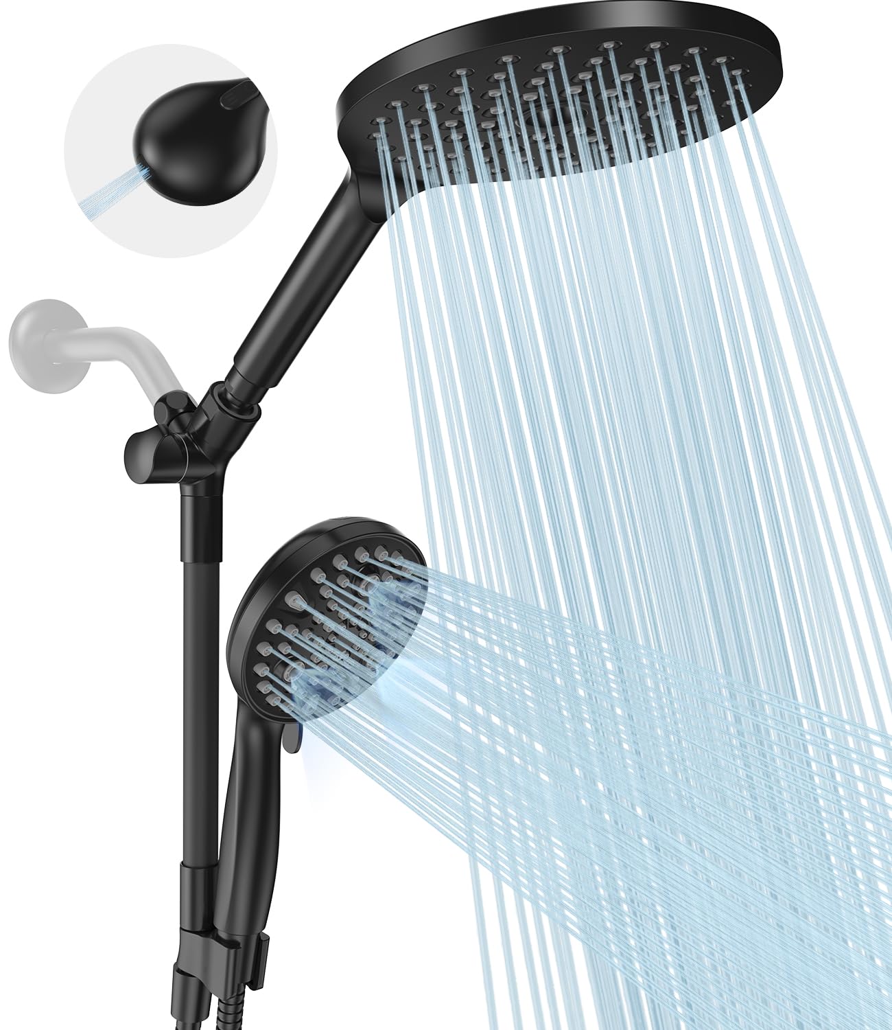 Snapklik.com : MakeFit 21-mode Dual Handheld Shower Head Combo, Upgraded 2-in-1 Rain Shower ...