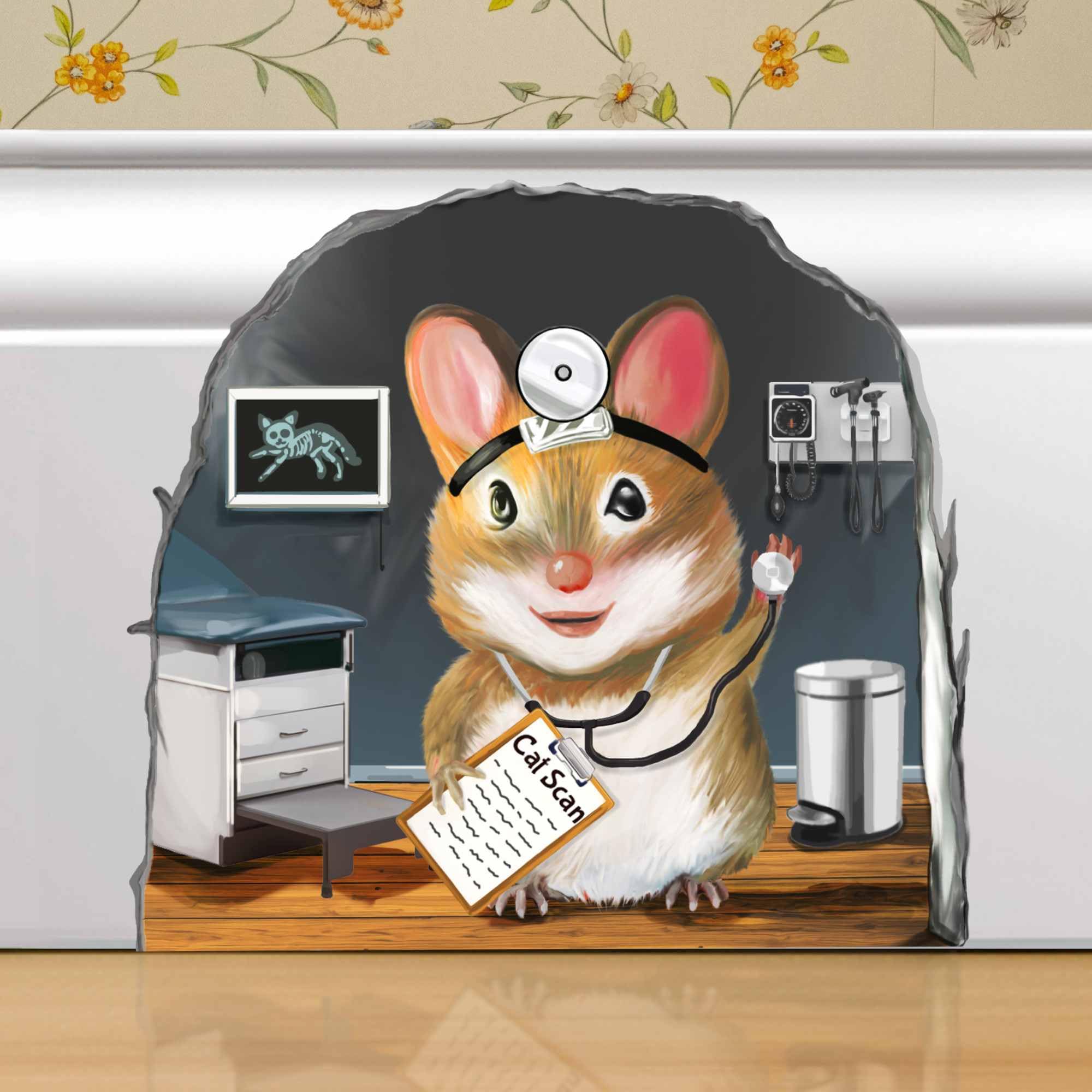 Amazon.com: Mouse Doctor Decal - Removable Wall Decor for Kids, Clinic ...