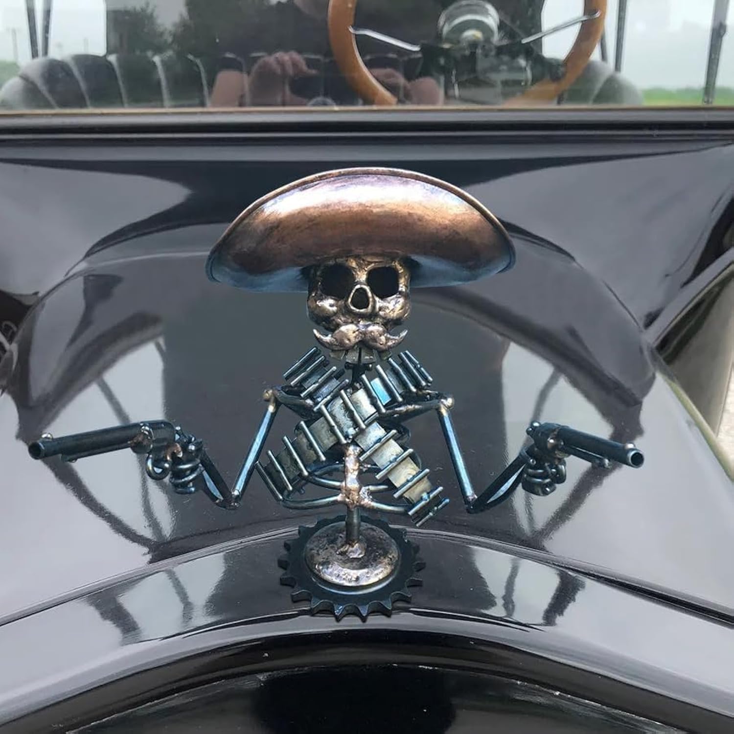 Amazon.com: 3D Metal Automotive Emblems Scary Cowboy Skull Gunslinger ...