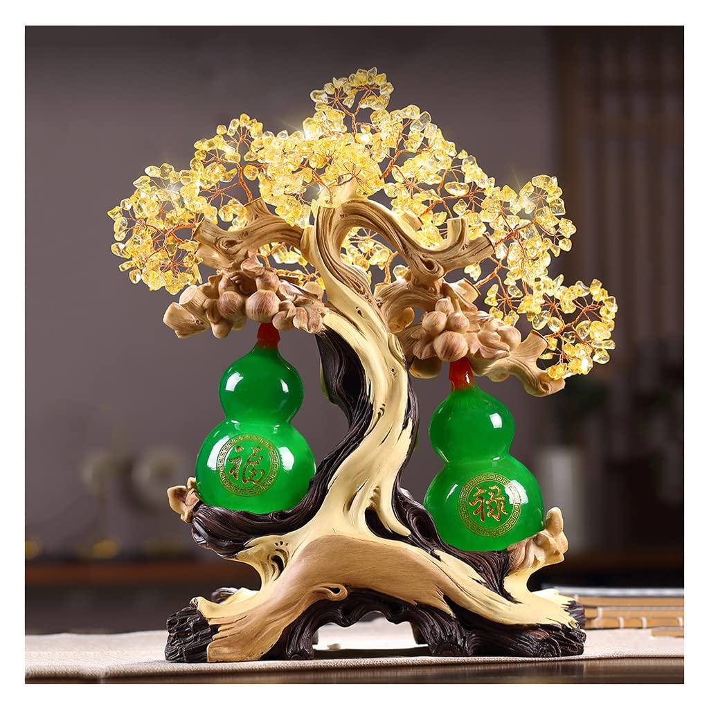 1pc Crystal Material Fortune Tree Lucky Tree Home Office Desktop ...