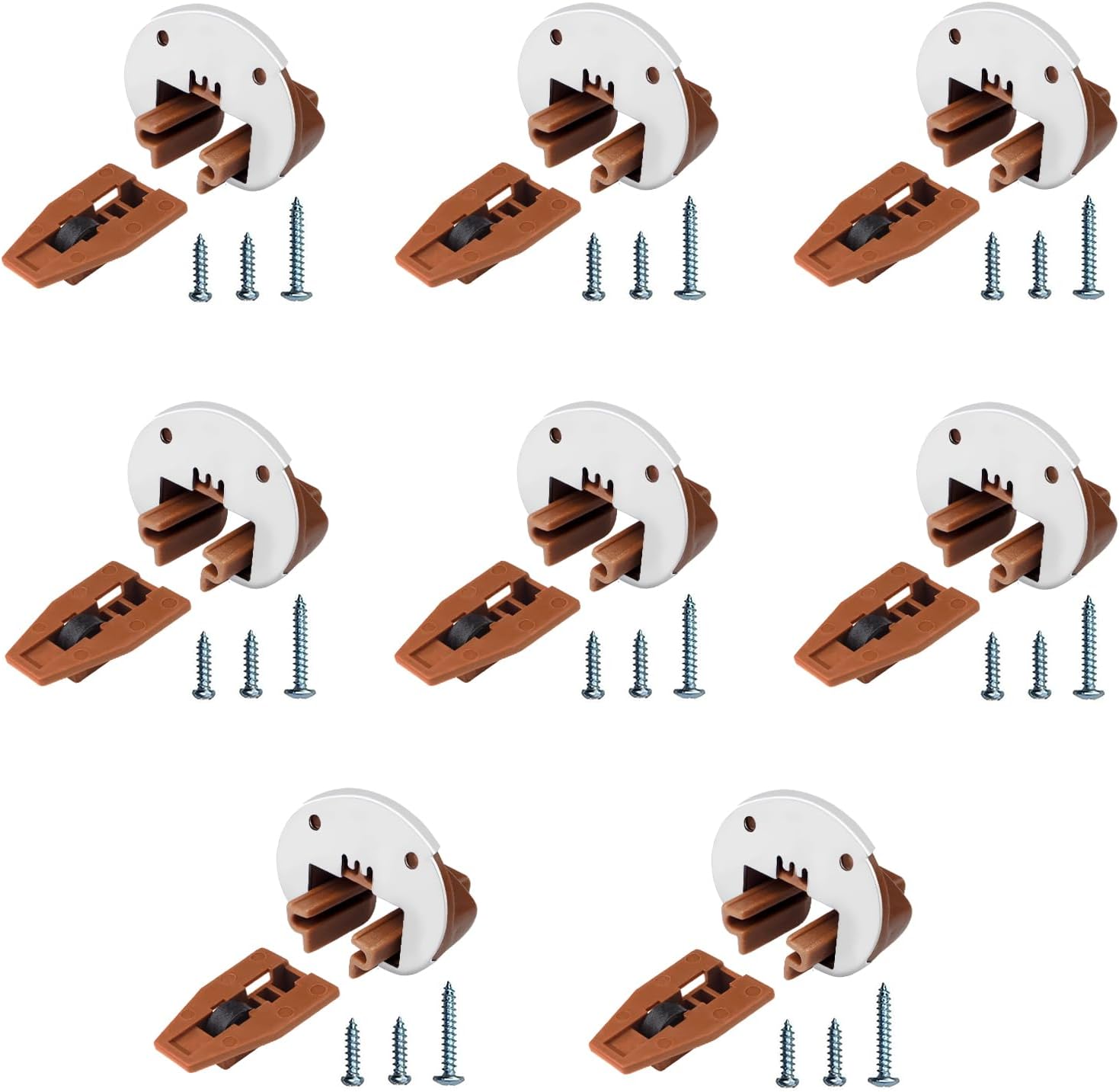 10 Set Plastic Drawer Slides and Guides Drawer, Replacement Part Heavy ...