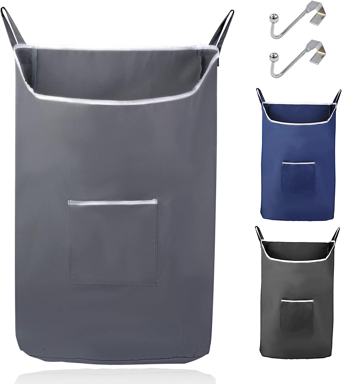 Amazon.com: MaxGear Hanging Laundry Hamper, Over the Door Hamper with 2 ...