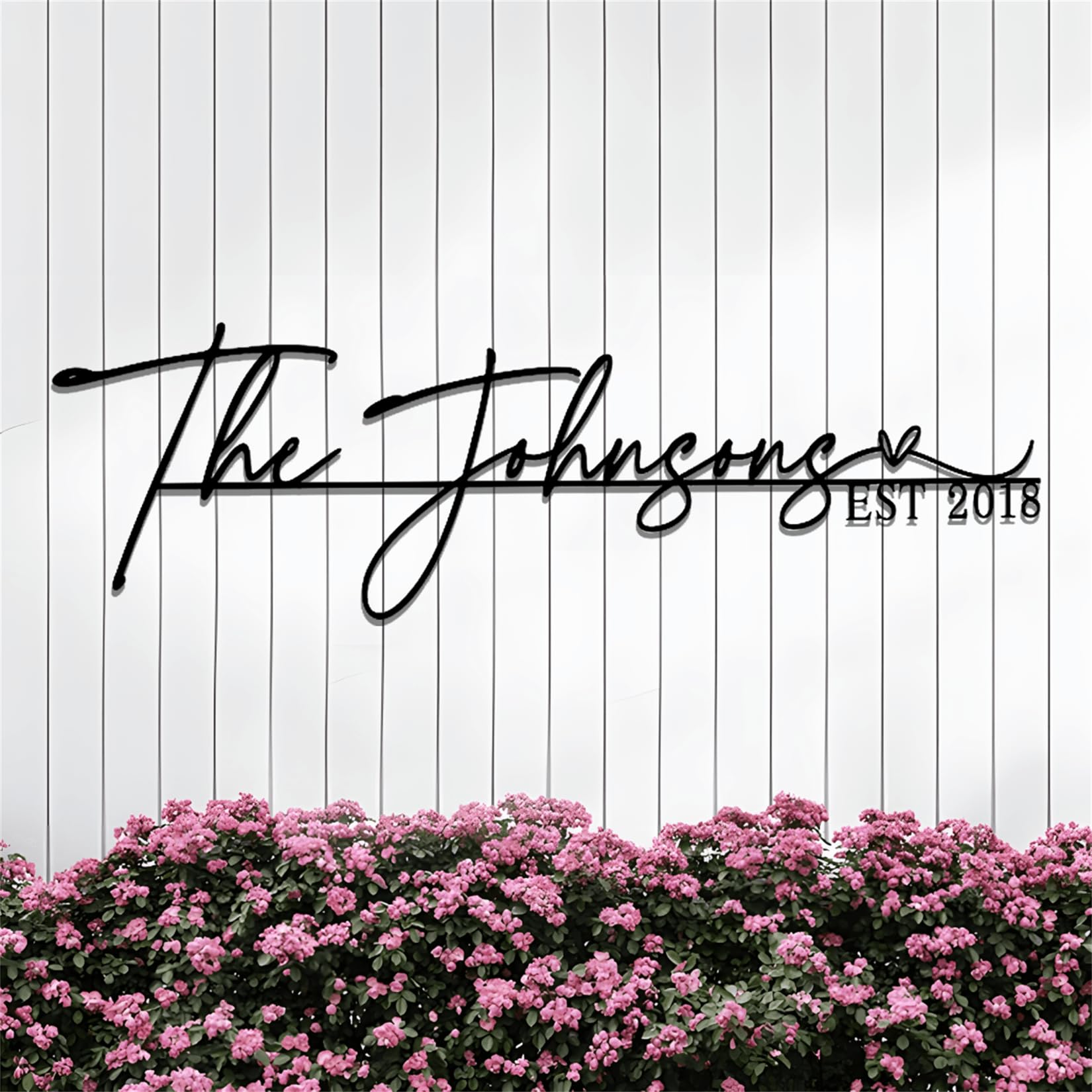 Amazon.com: Metal Signs Customized Outdoor,Family Name Wall Decor,Black ...