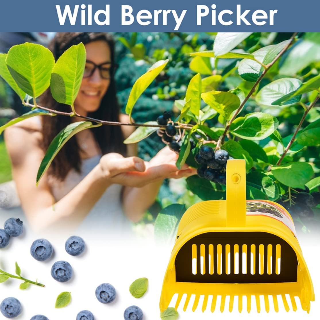 Blueberry Rake,Plastic Berry Pickers and Rakes with Metallic Comb Teeth ...