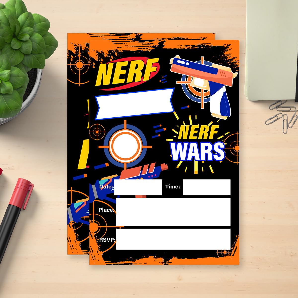Nerf Party Printable Template Nerf Birthday Party Invitations With