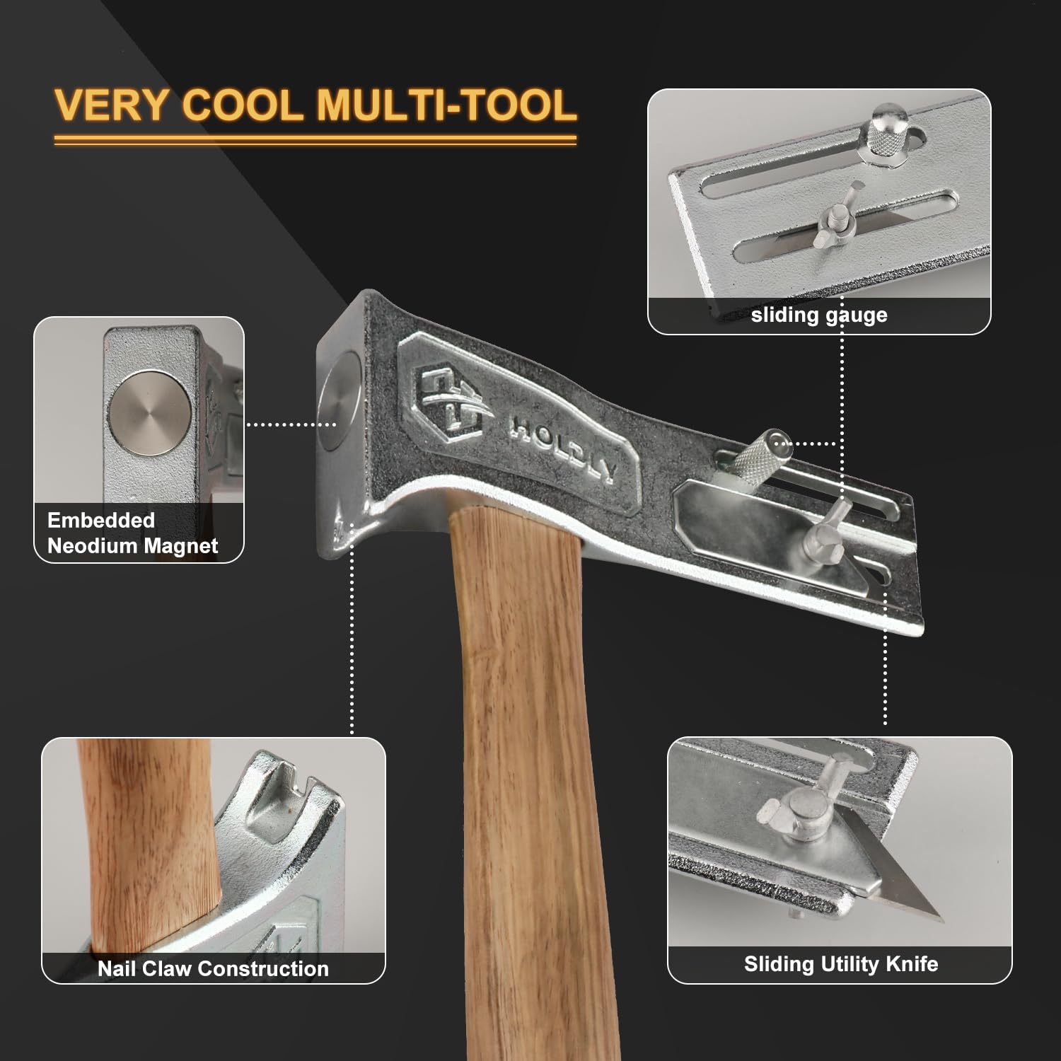 Snapklik.com : Magnetic Roofing Hammer, Multifunctional Magnet Roofing ...