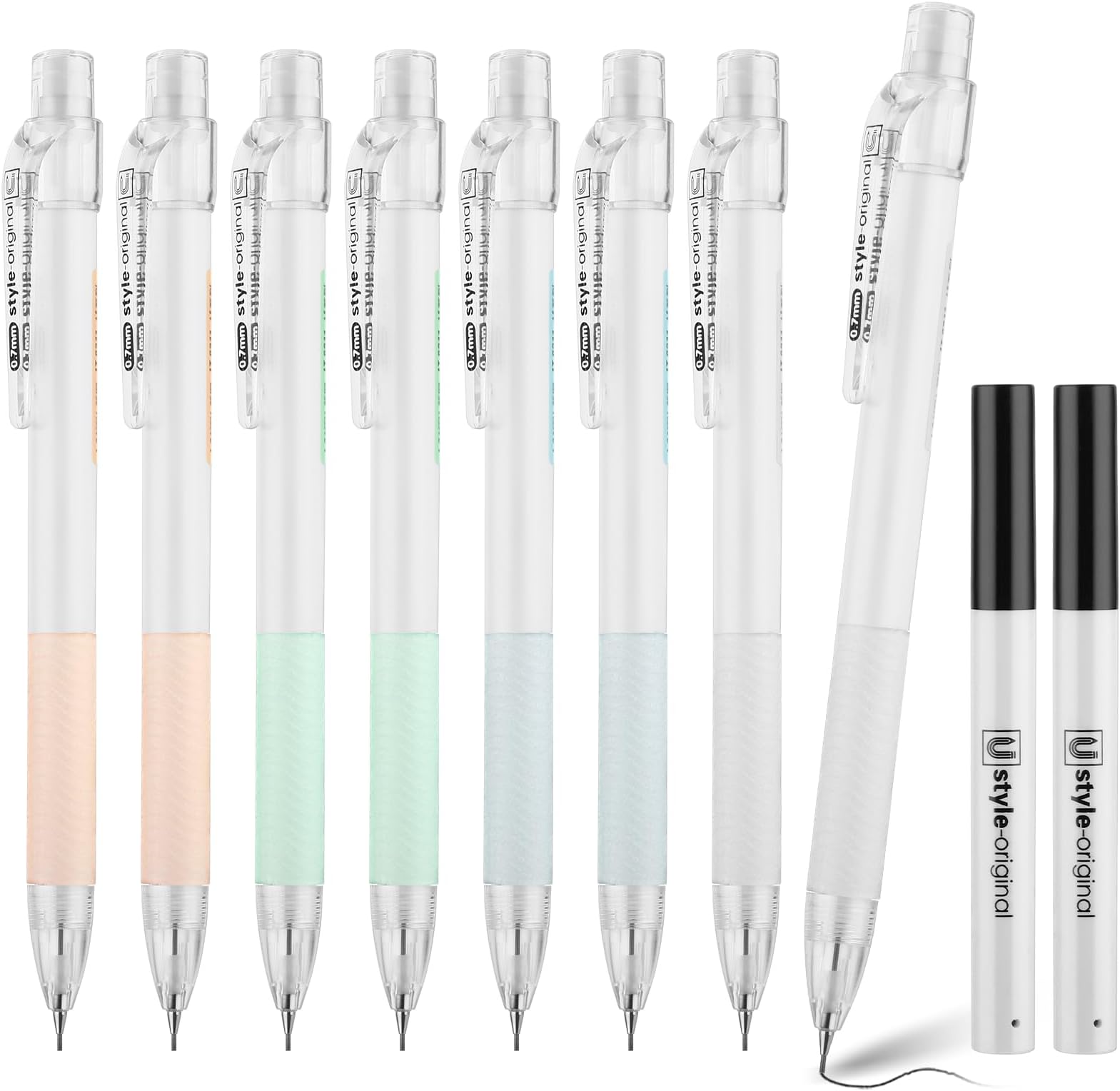 Amazon.com : Jeffdad 8 Pieces Mechanical Pencil Set, 0.7mm aesthetic ...