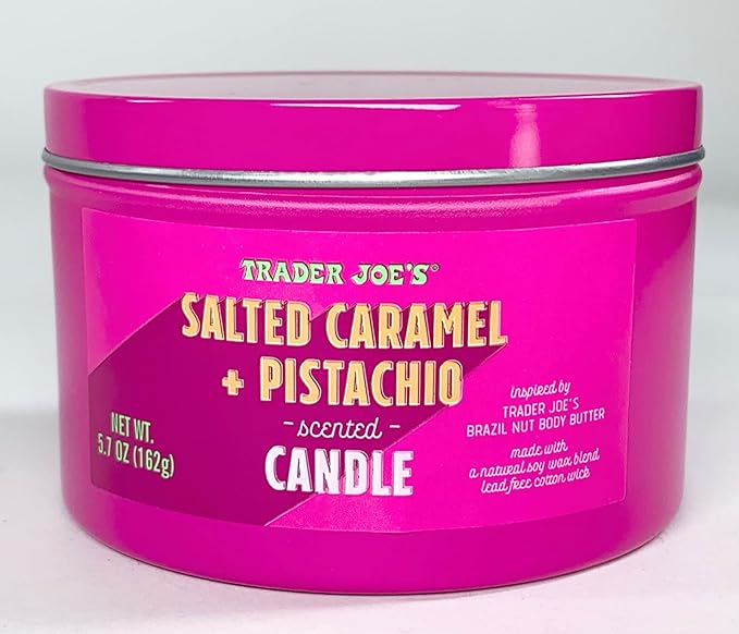 Amazon.com: Trader Joe's Salted Caramel + Pistachio Scented Candle ...