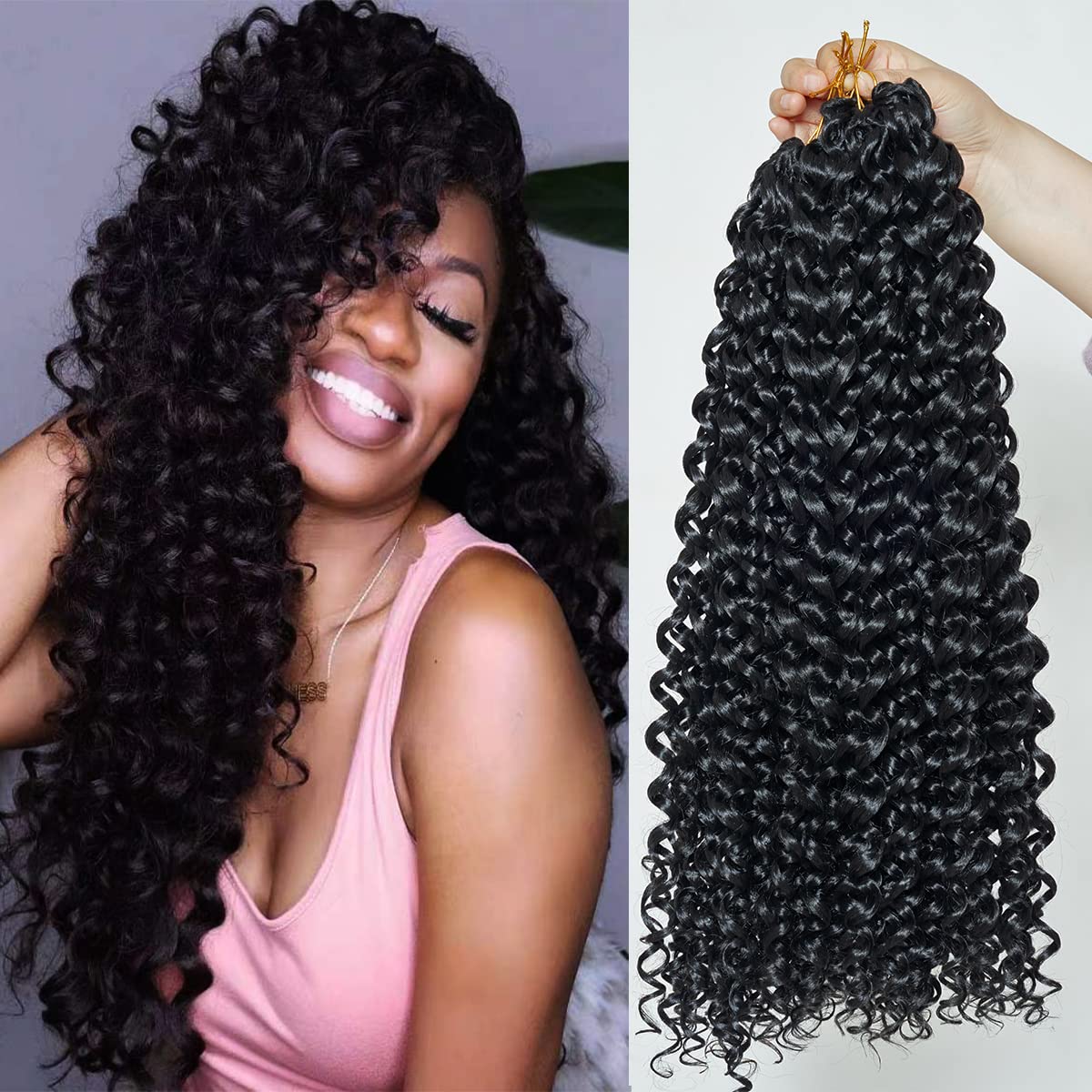 Amazon.com : Kintama 18 inch Curly Crochet Hair for Black Women ...