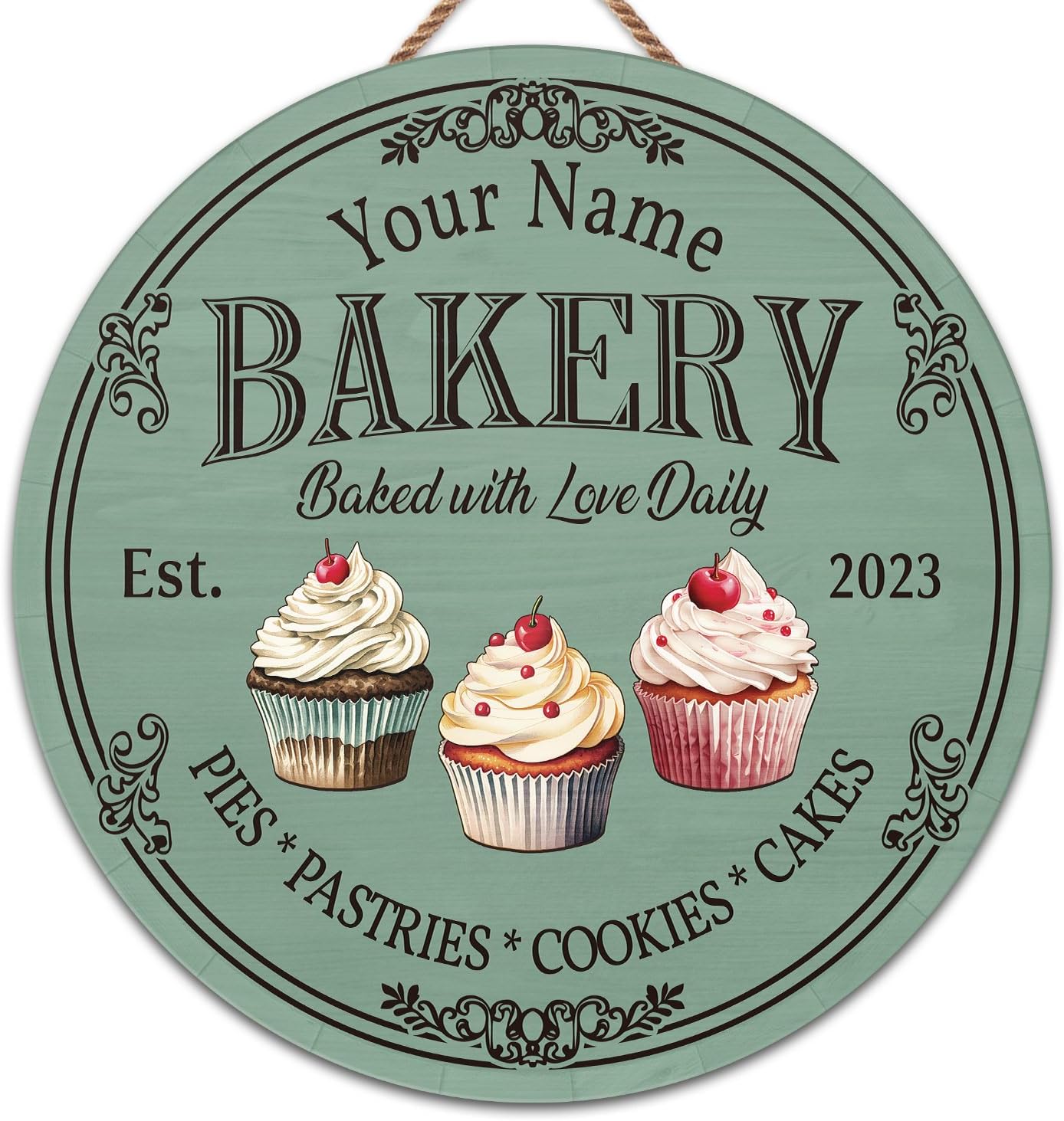 Amazon.com: Artsy Woodsy Custom Bakery Wood Sign (Not Carved or Neon ...