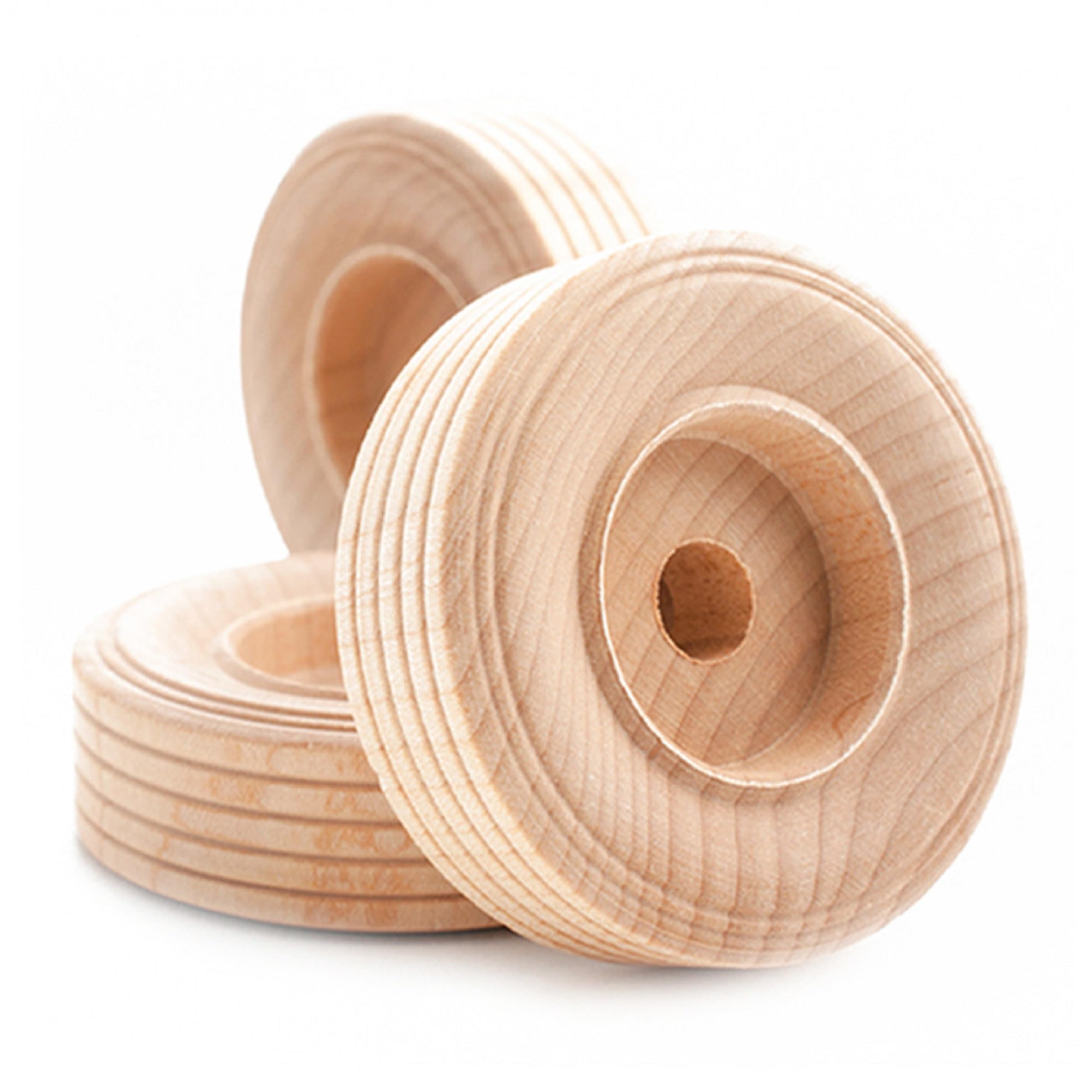 Amazon.com: Pinehurst Crafts Treaded Wooden Toy Wheels, 2-1/4 Inch ...
