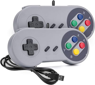 Amazon.com: KIWITATA 2X Classic SNES USB Controller for PC Gamings ...