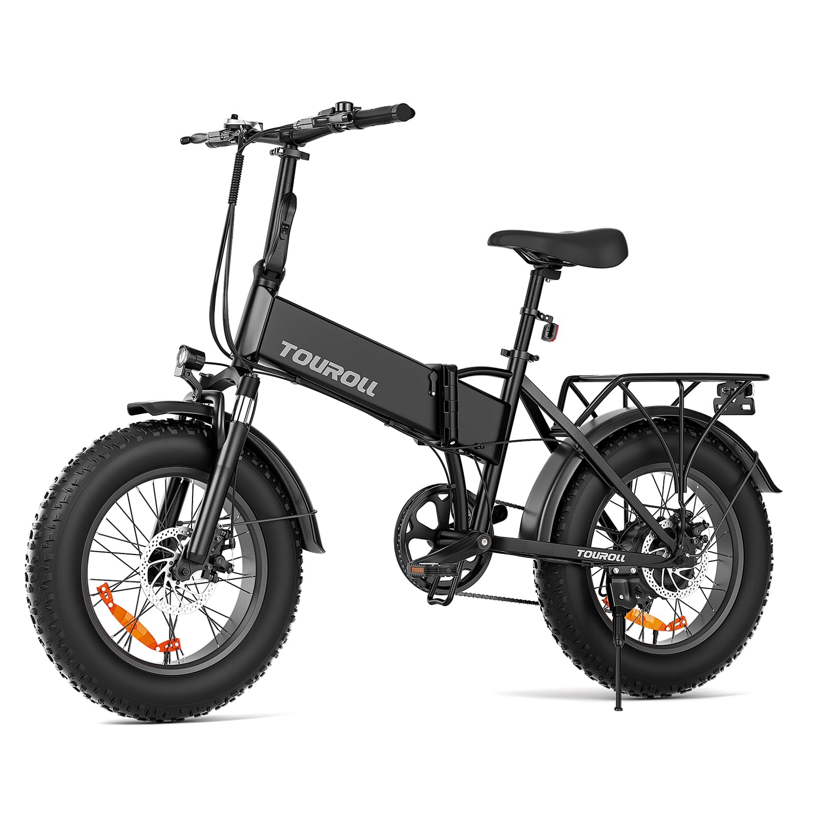 Buy Touroll Electric Bike Folding E-bike, S1 20"×4.0" Tire Electric Bicycle, 48V 15.6Ah ...