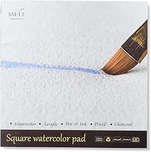 SM.LT . LT ENGLISH Watercolor Pads Square as 20 (260) Watercolour Paper ...