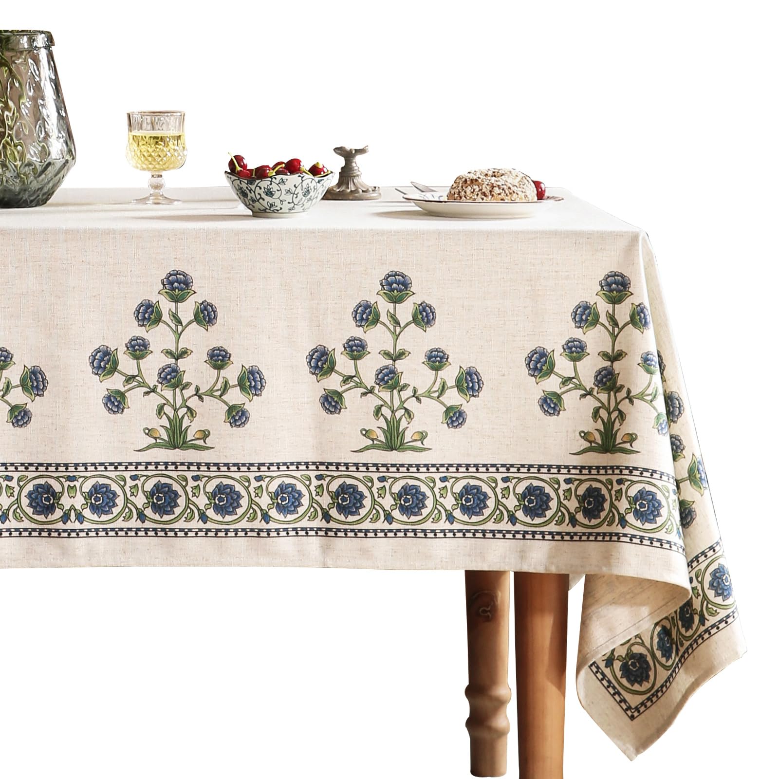 Amazon.com: patdrea Designer Blue Tablecloth for Rectangle Tables ...