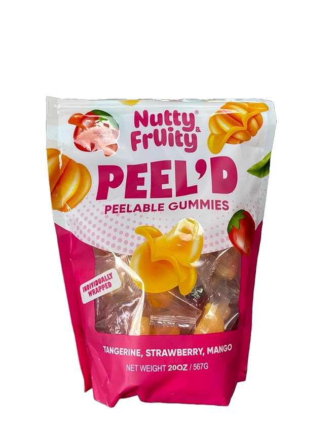 Amazon.com : PEEL'D Tangerine, Strawberry, & Mango Peelable Gummies ...