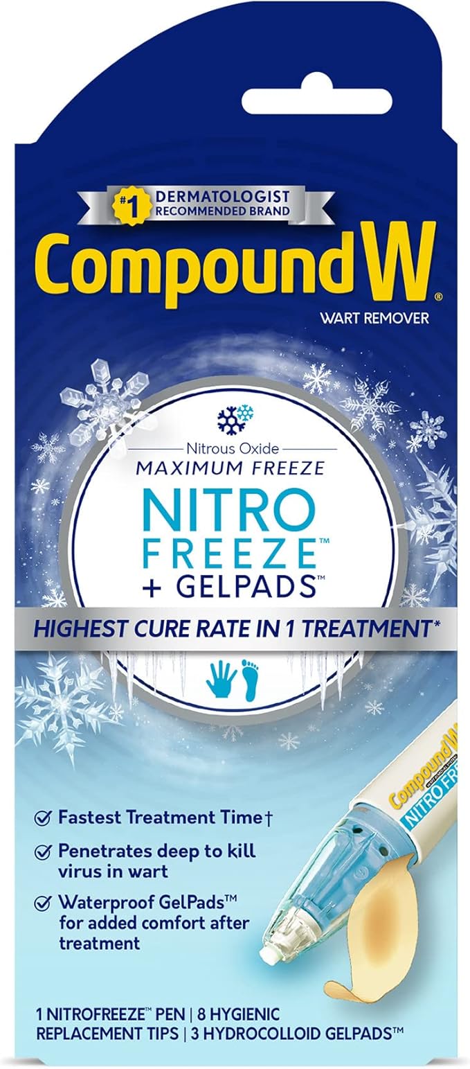 Amazon.com: Compound W Nitro Freeze + GelPads Wart Remover with Nitrous ...